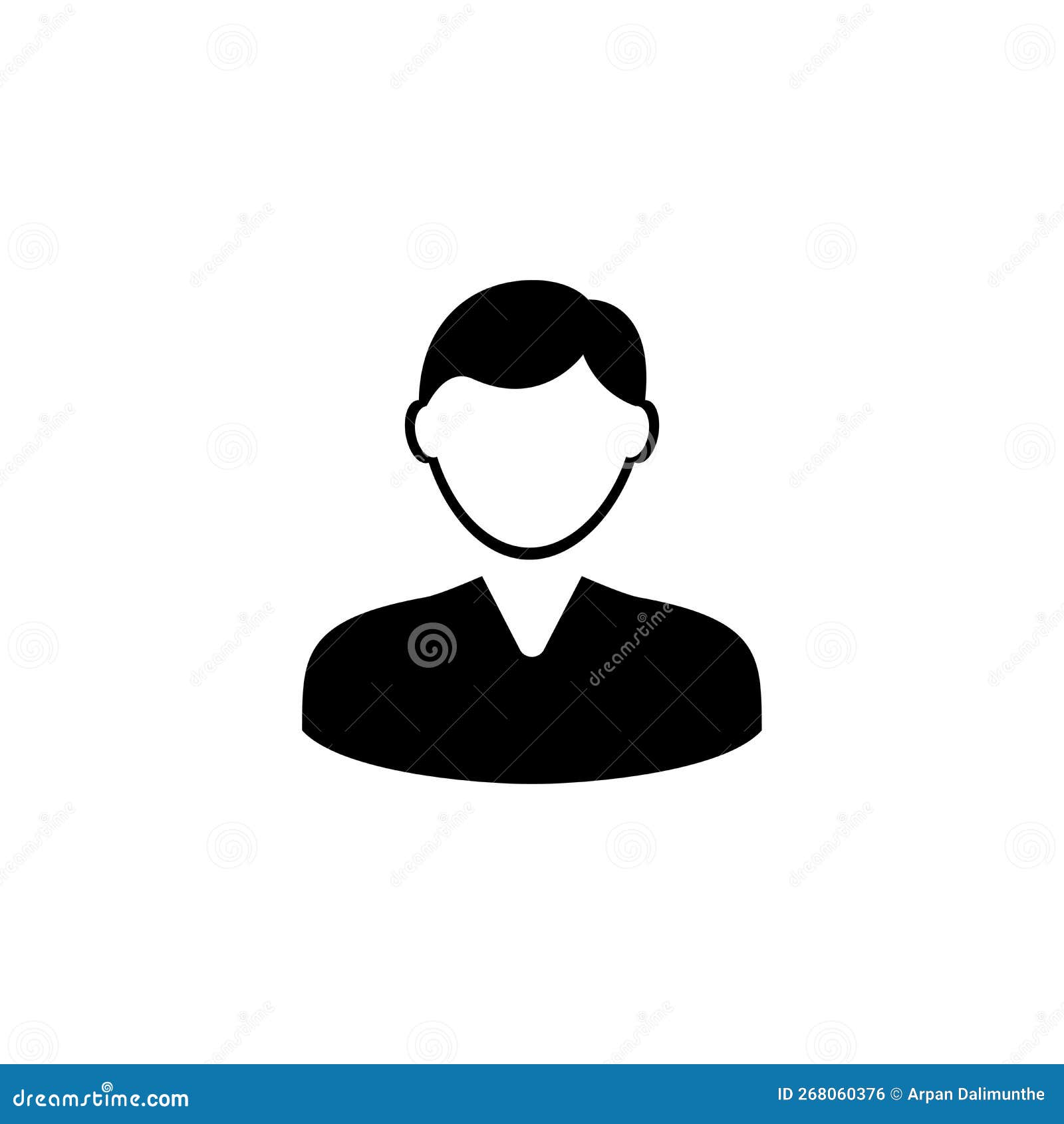 Man vector icon stock vector. Illustration of symbol - 268060376