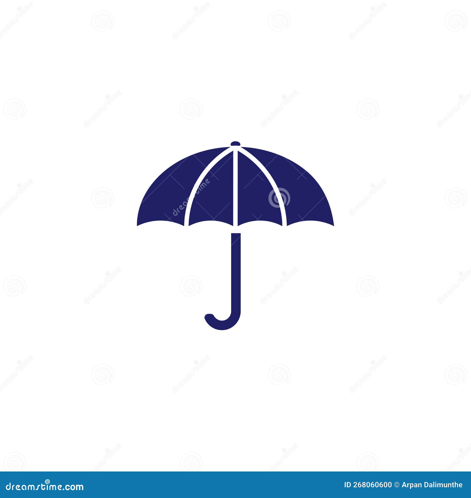 Umbrella vector icon stock vector. Illustration of simple - 268060600