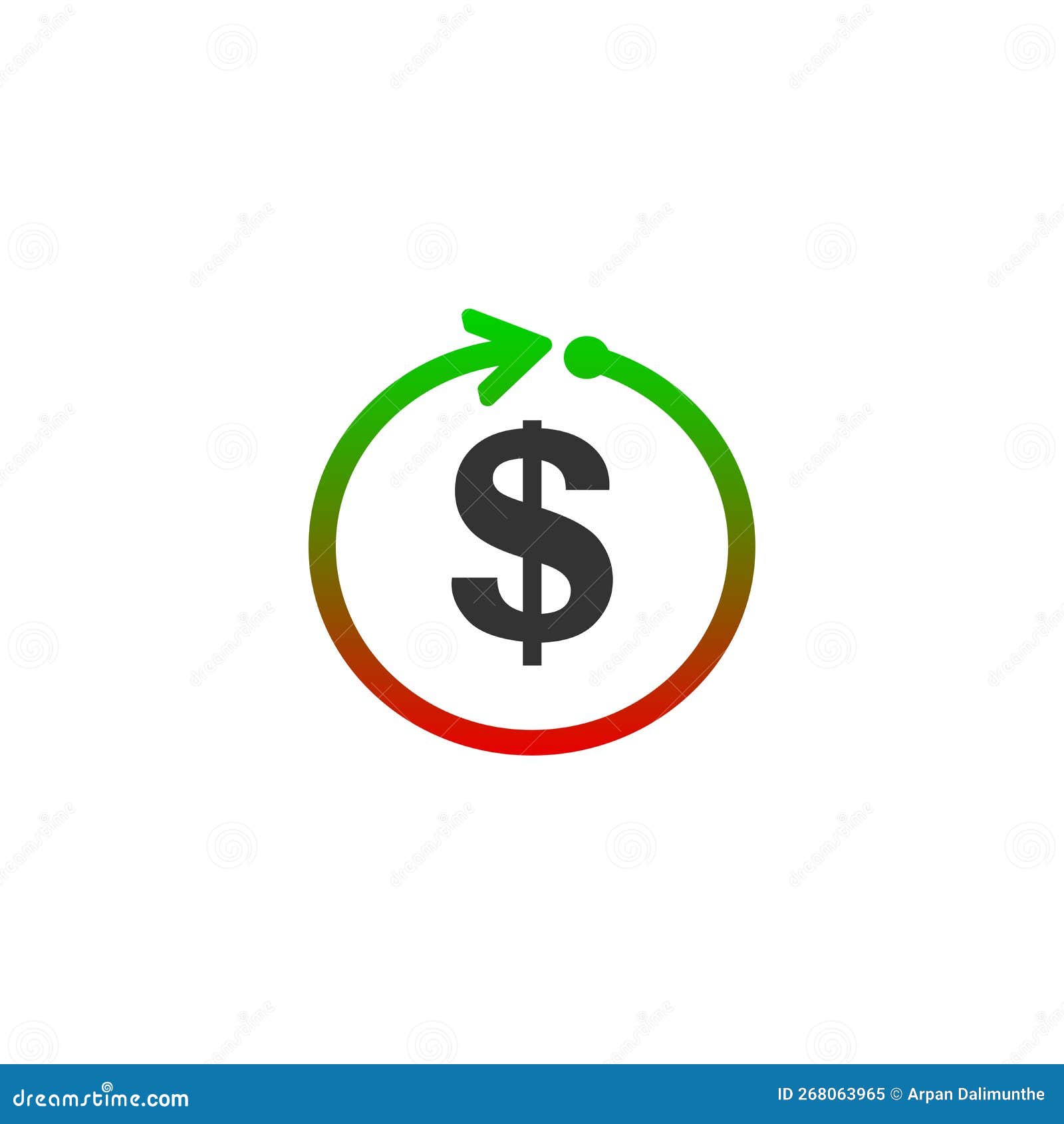 Money vector icon stock vector. Illustration of growth - 268063965