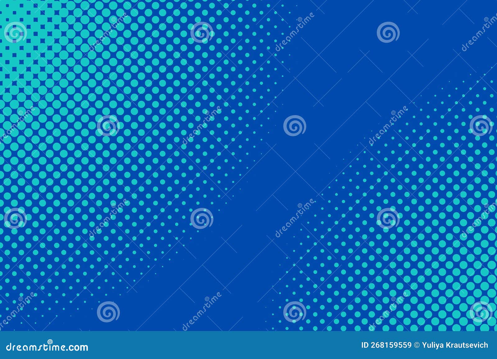 Blue Pop Art Background with Halftone Dots in Retro Comic Style. Stock ...