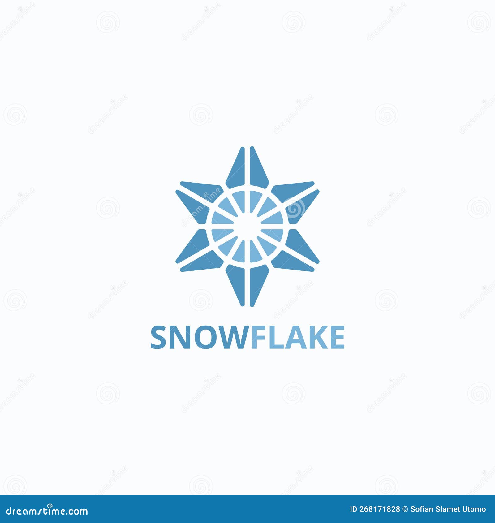 Hexagram Shaped Snowflake Logo Stock Vector - Illustration of abstract ...