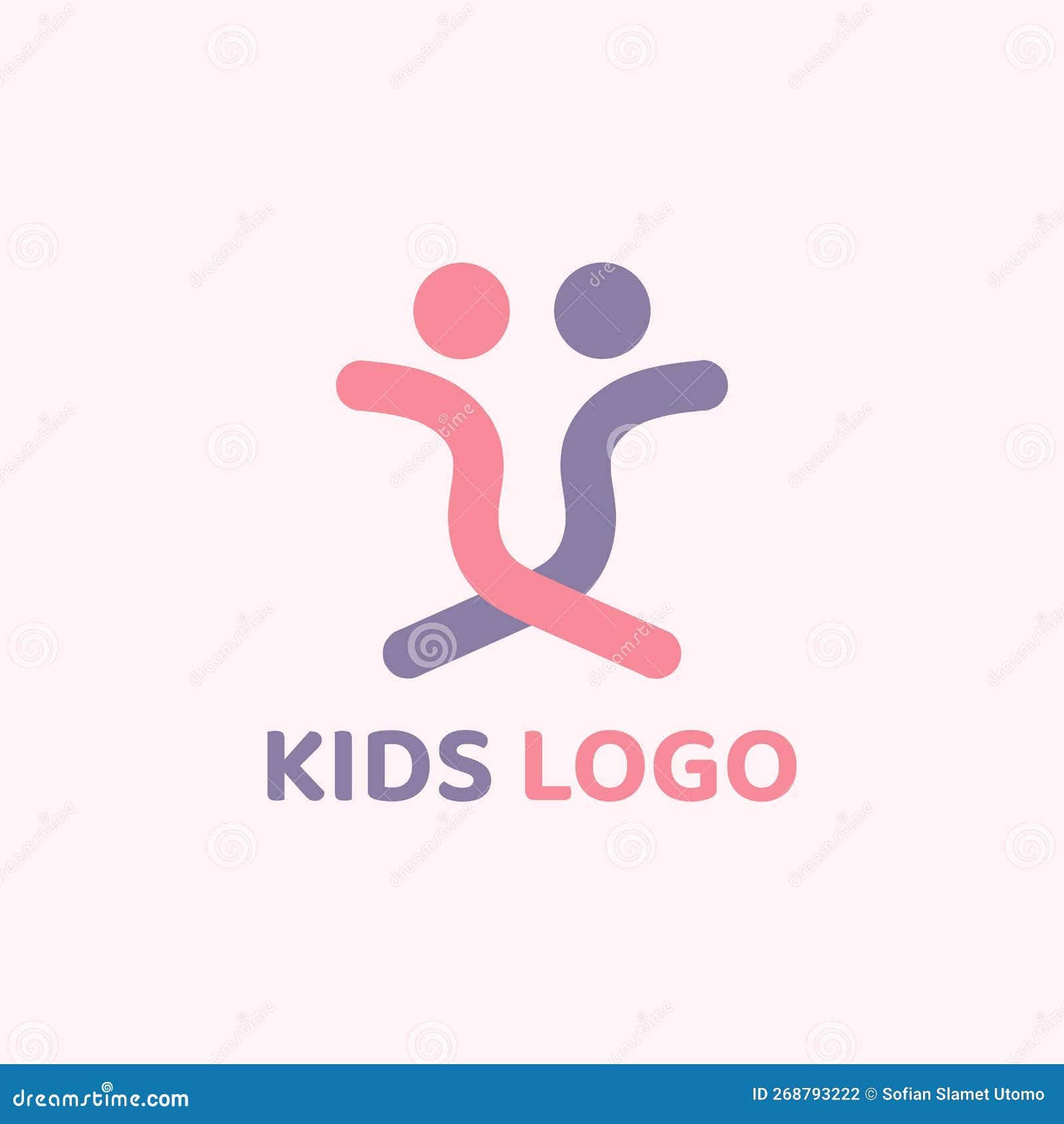 Logo of Two Children and Letter S Stock Vector - Illustration of ...
