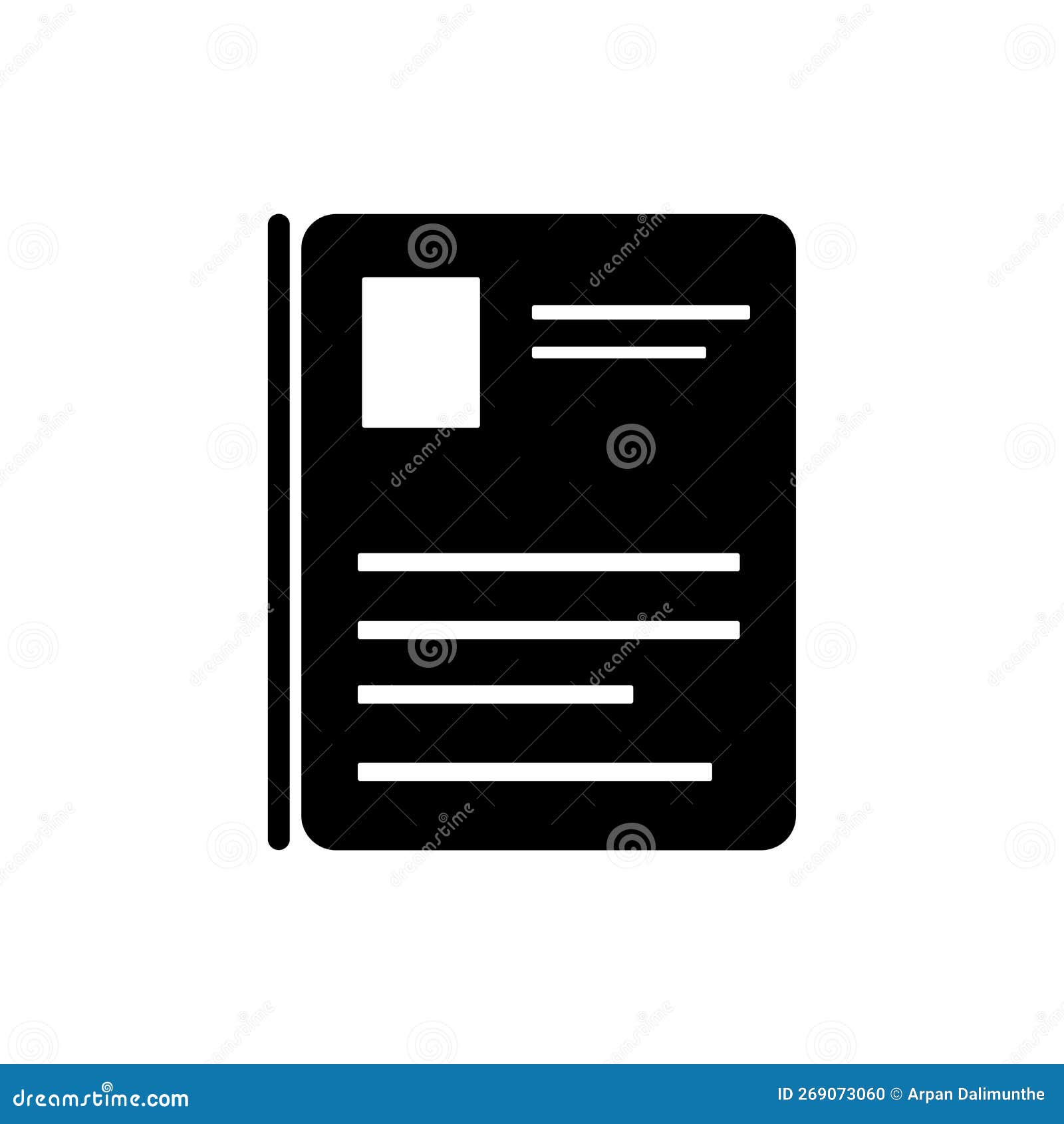 Document list icon vector stock vector. Illustration of design - 269073060