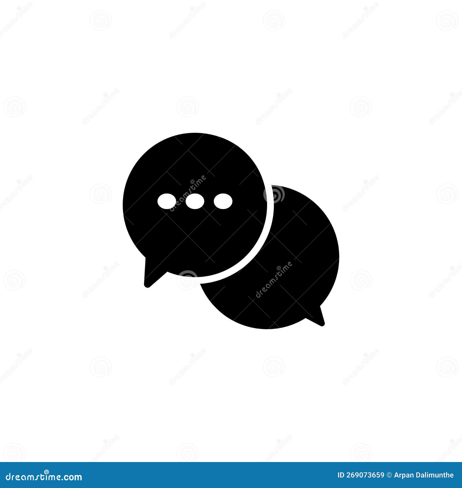 Chat balloon icon vector stock illustration. Illustration of symbol ...