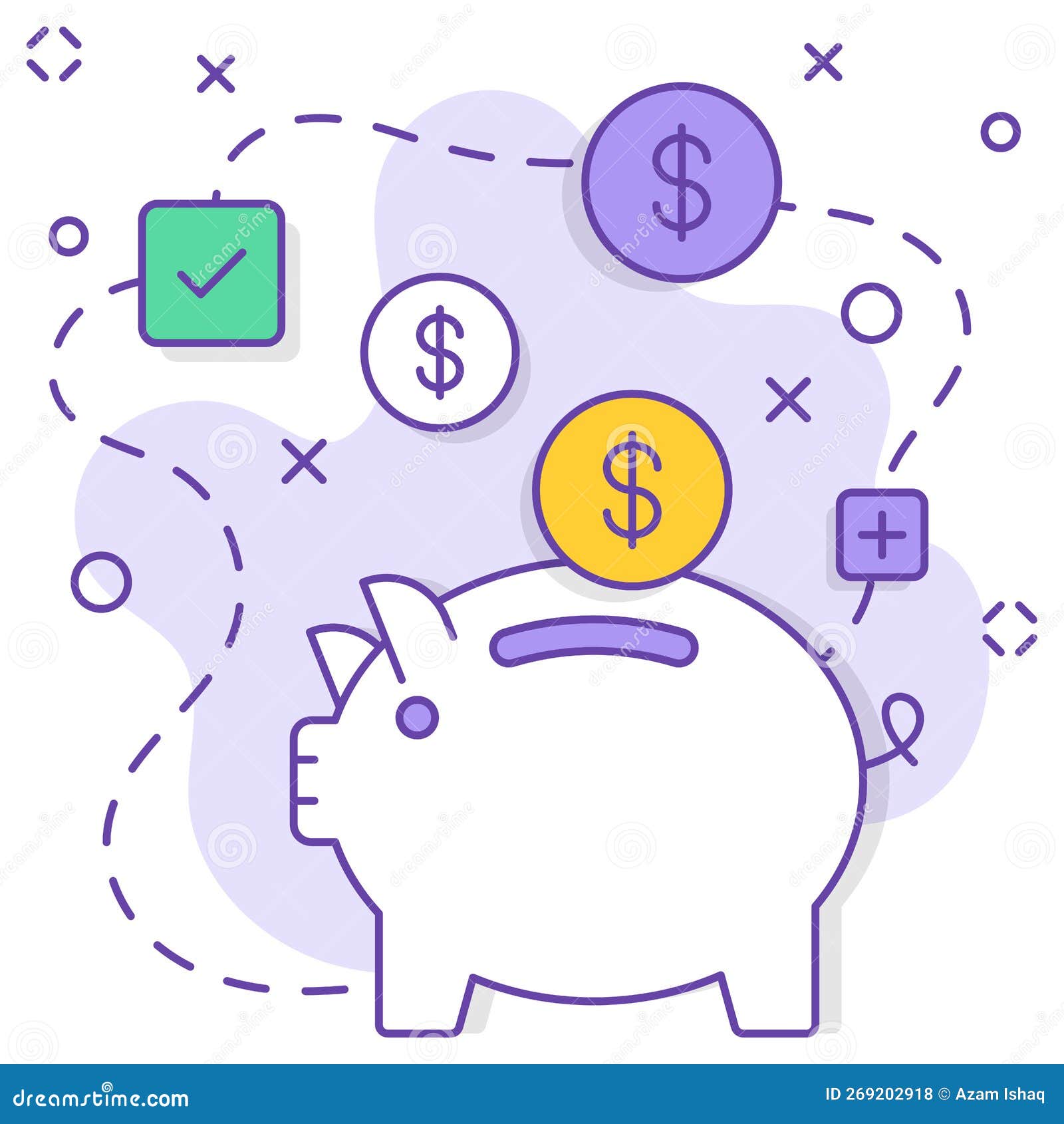 Saving Strategy Line Icons Collection. Frugality, Budgeting, Planning ...