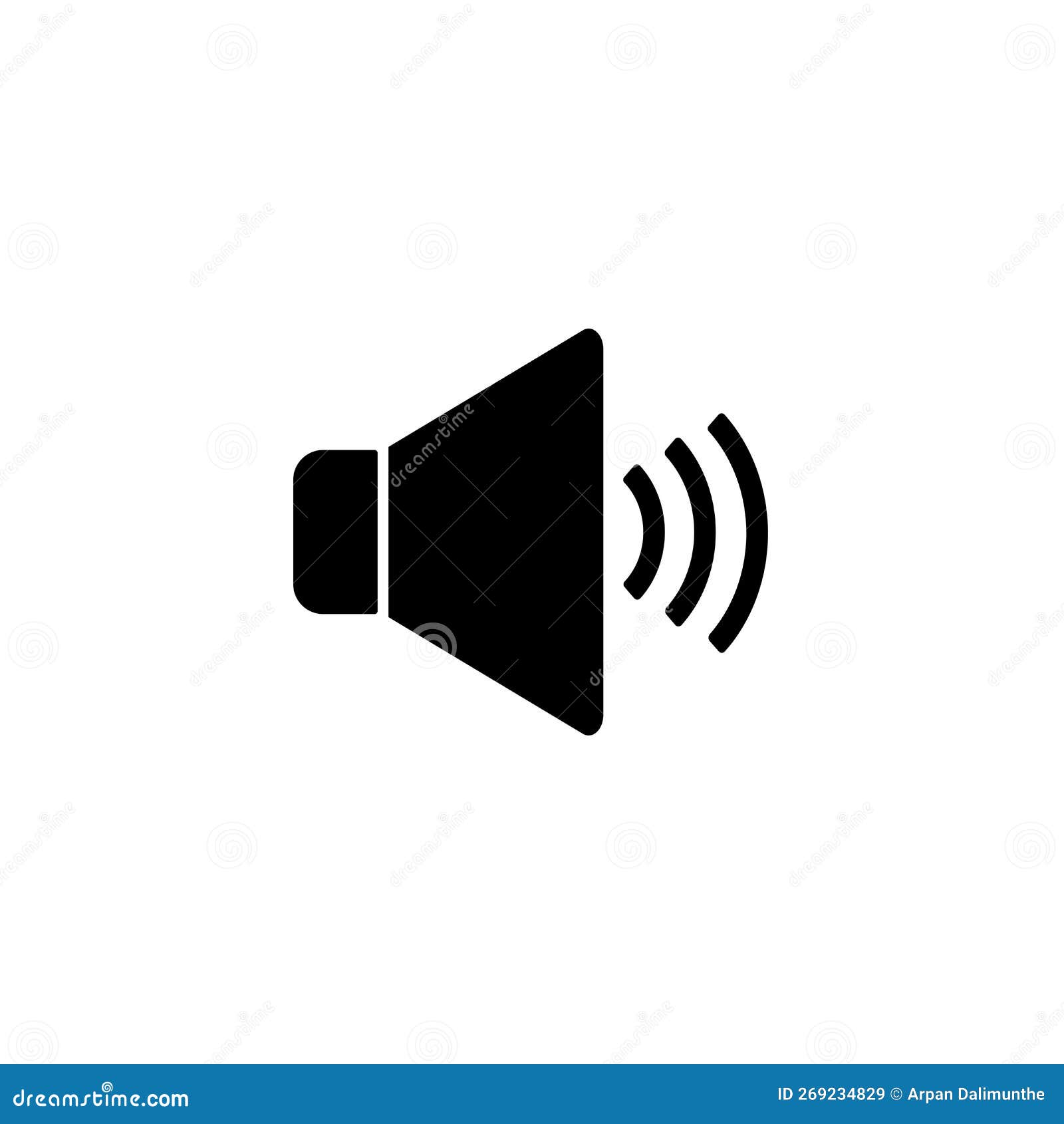 Sound vector icon stock vector. Illustration of audio - 269234829