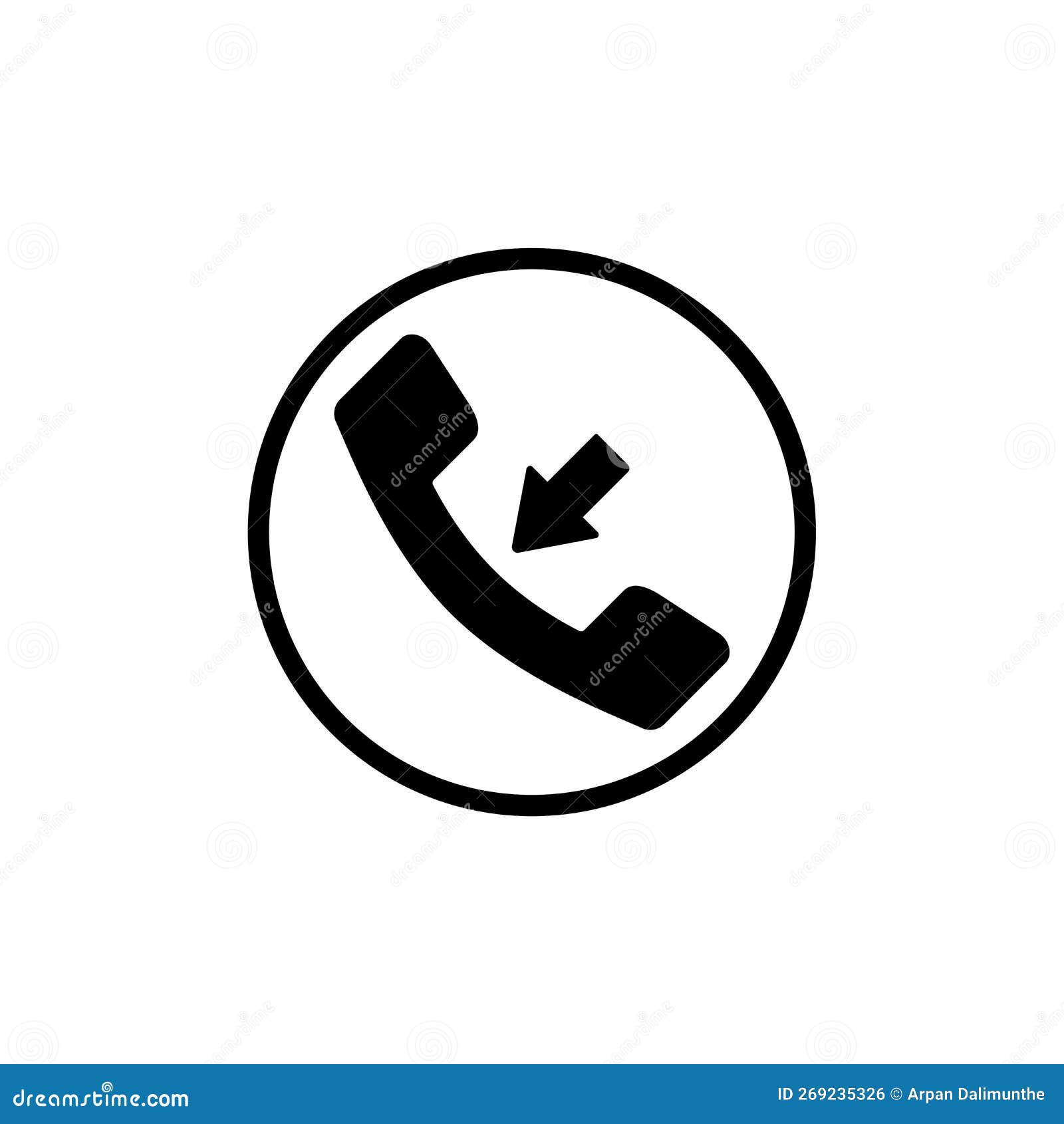 Incoming call icon vector stock vector. Illustration of icon - 269235326