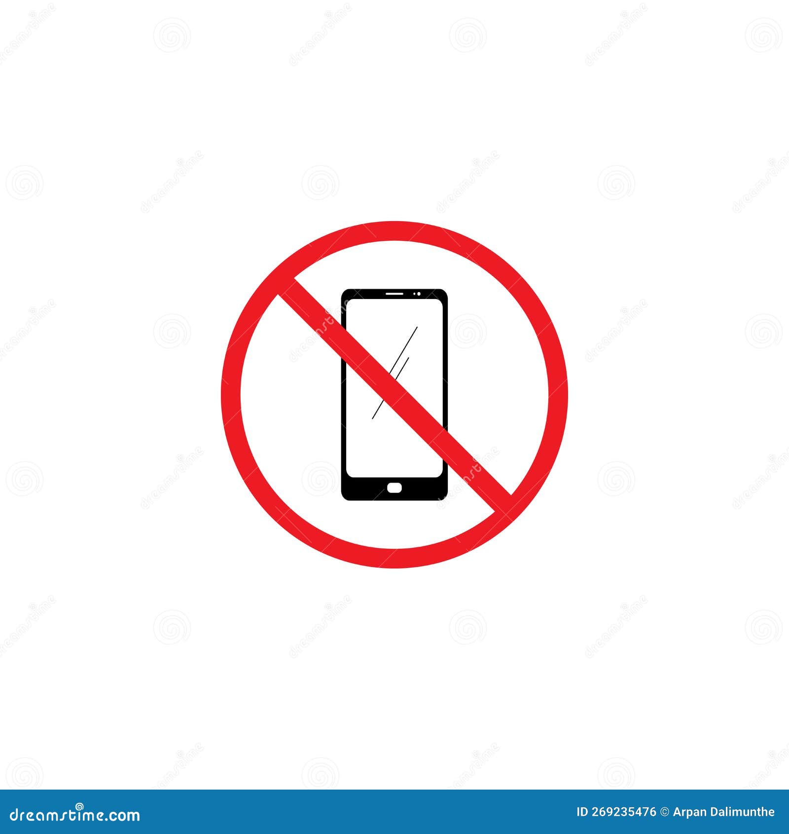 No Mobile Phone Icon Vector Stock Vector - Illustration of logo, stop ...