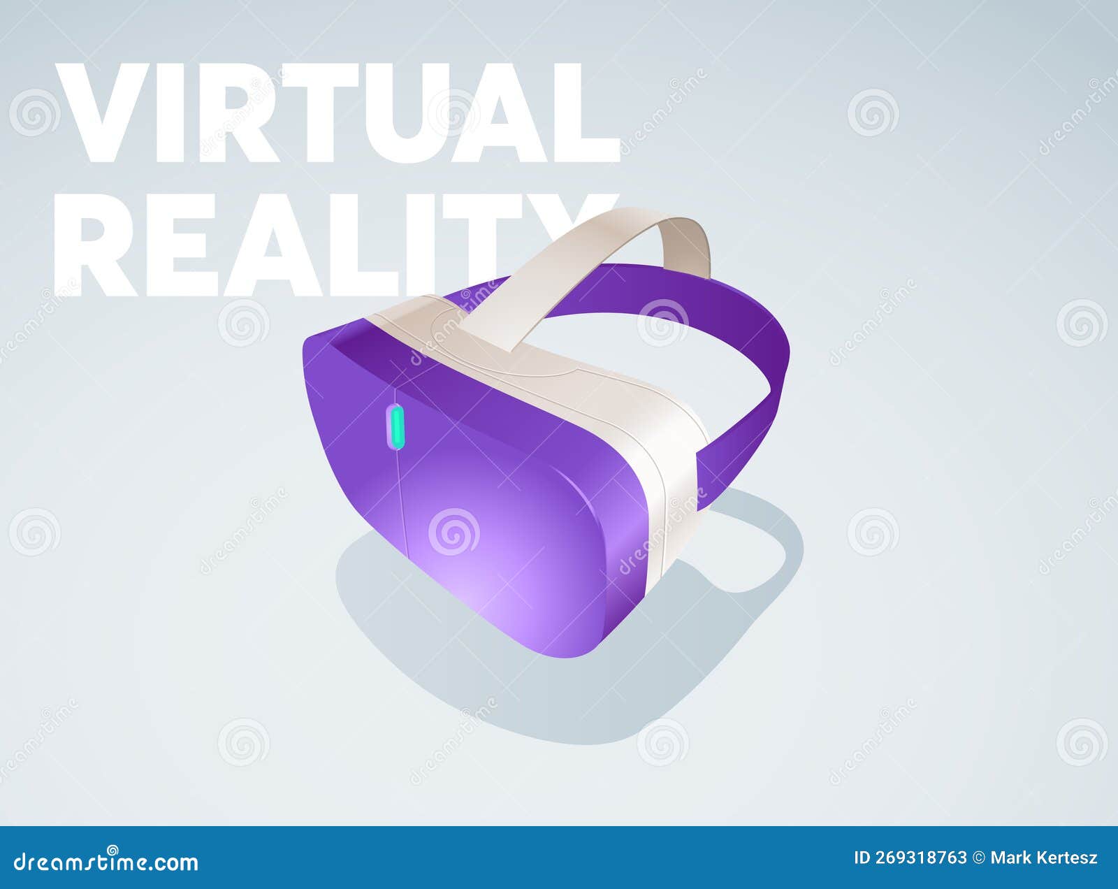 Virtual Reality Goggles Vector Illustration. Easily Editable Colors ...