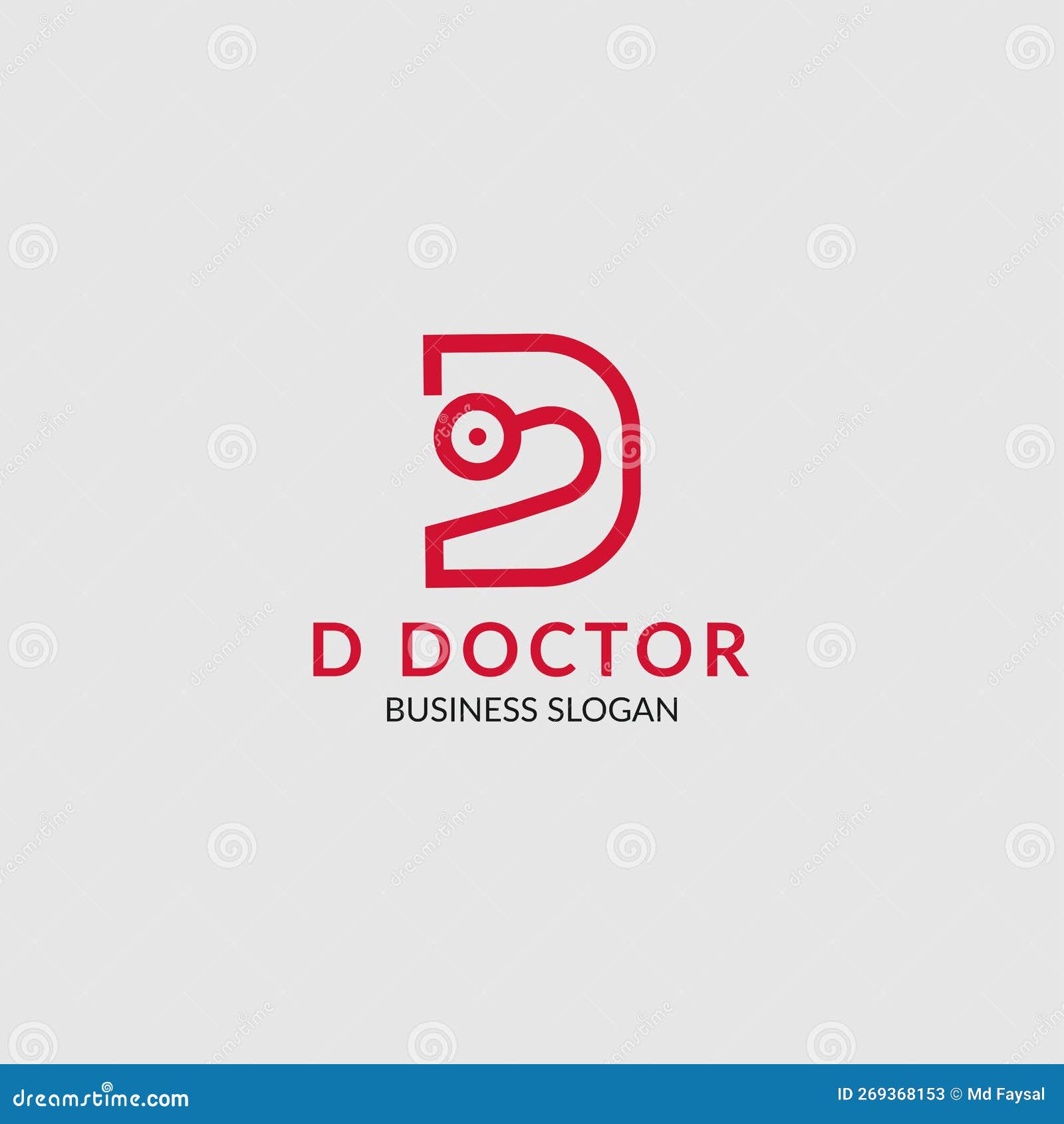 D Doctor Logo Design Vector File Stock Vector - Illustration of ...