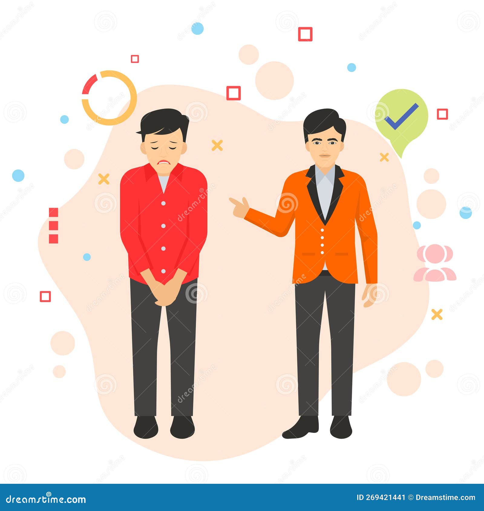 Boss Screaming on Mistake of Manager Vector Icon Design, Manager Firing ...