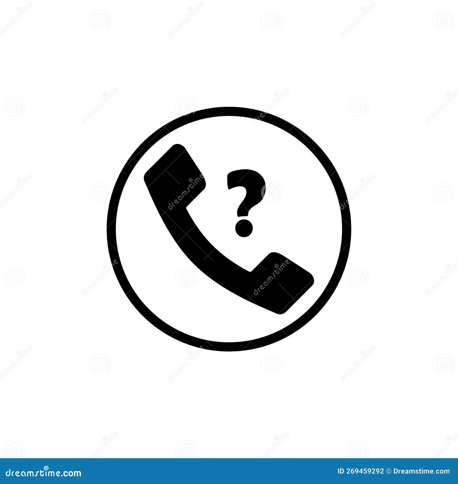 Unknown call icon stock vector. Illustration of isolated - 269459292