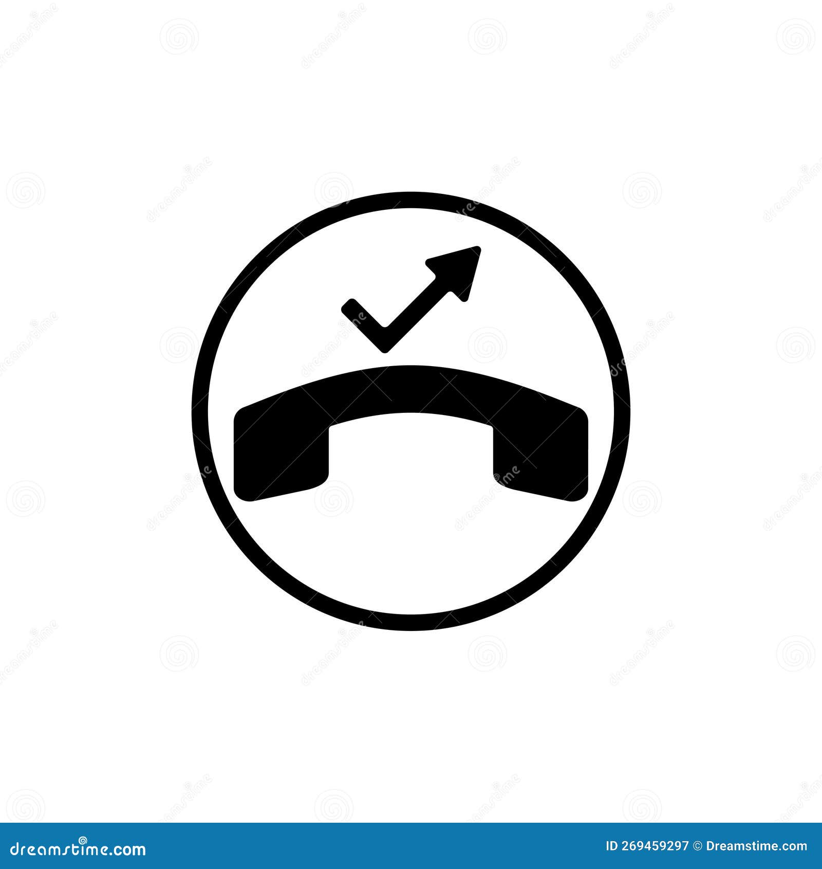 Missed call icon stock vector. Illustration of internet - 269459297