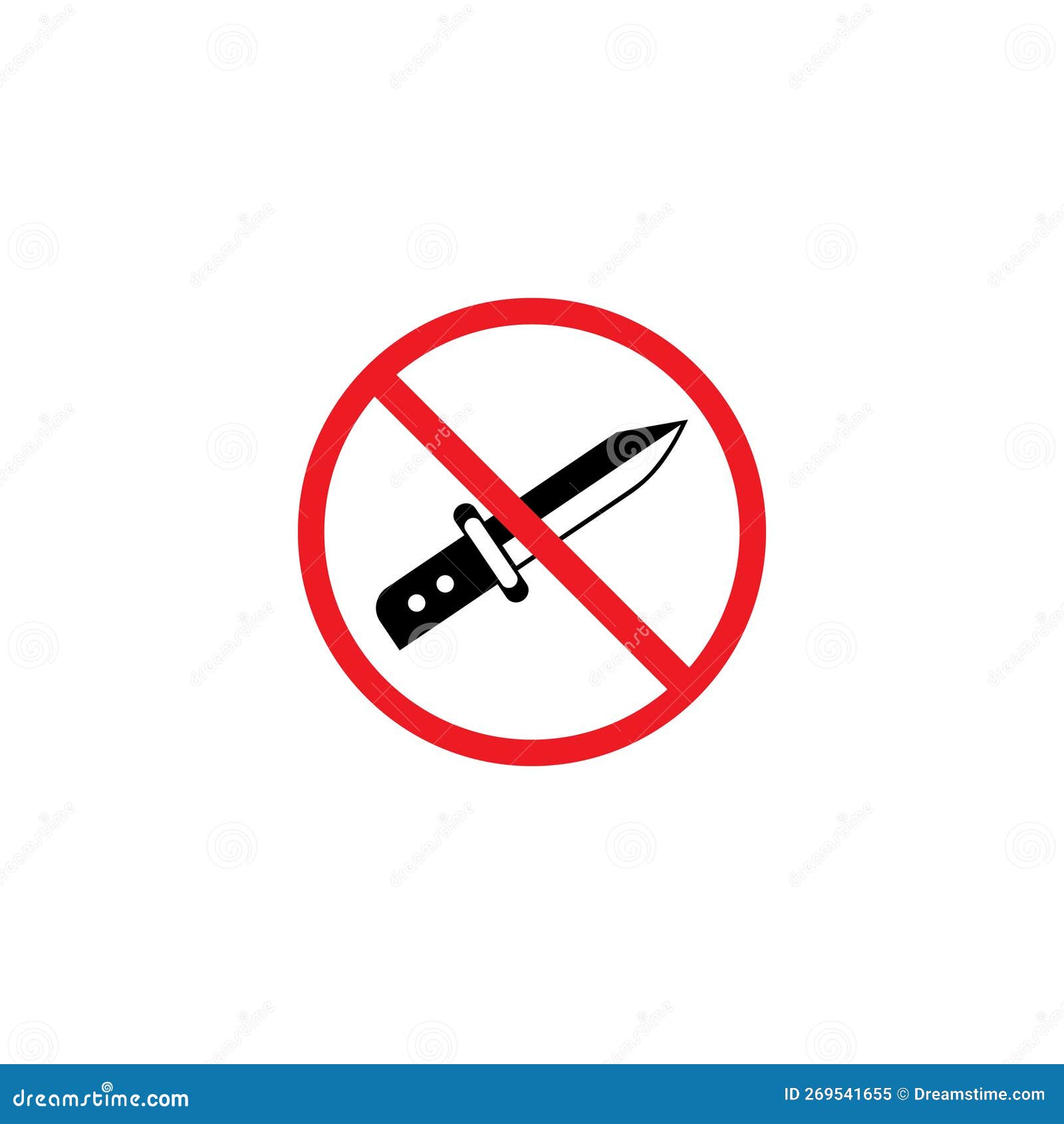 Icon Vector No Weapon Prohibited from Carrying Sharp Weapons Stock ...