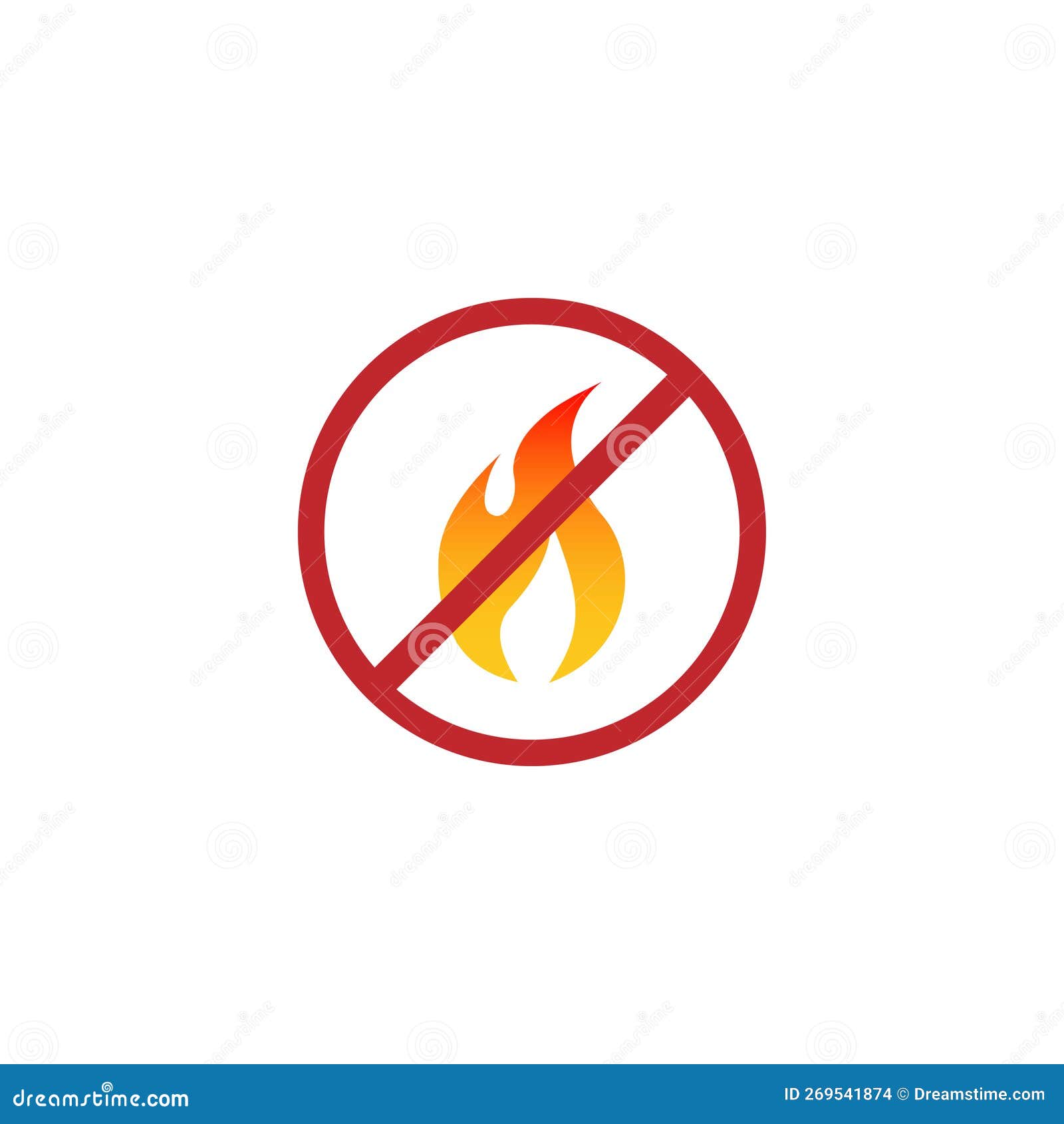 Fire Prohibited Icon Vector Stock Vector - Illustration of bonfire ...