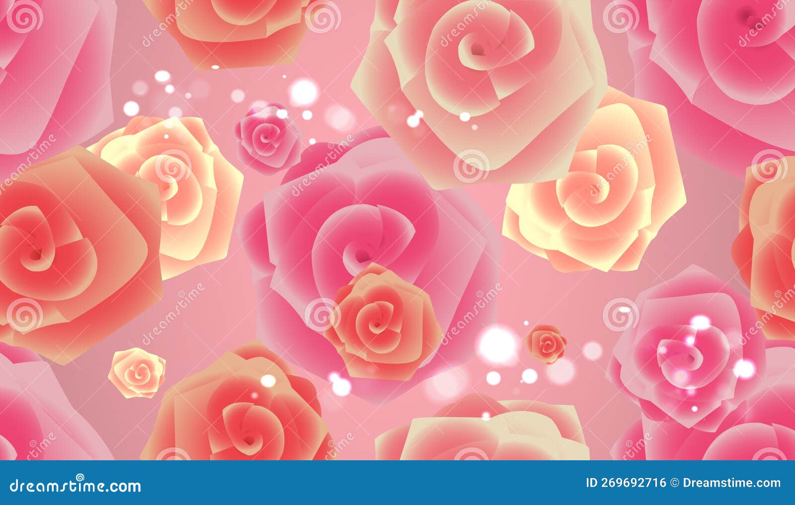 Floral Seamless Pattern . Delicate Roses in Pastel Colors Stock Vector ...