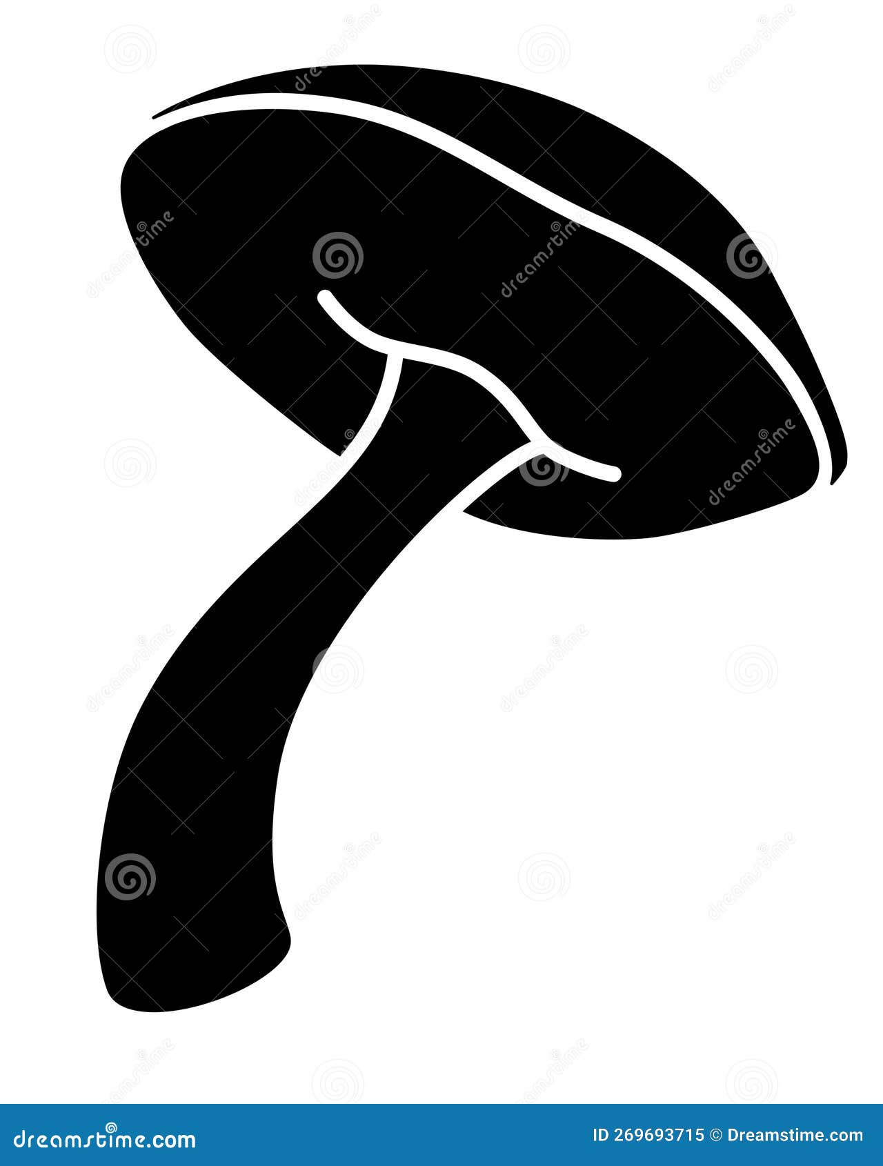 Mushrooms Forest Edible - Vector Silhouette Picture for Logo or ...