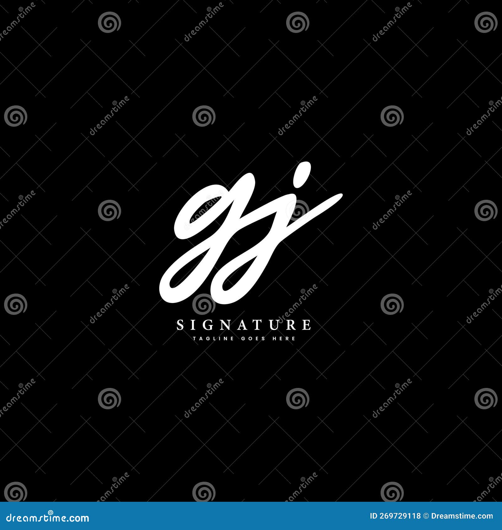 G, J, GJ Initial Letter Handwritten and Signature Vector Logo. Business ...