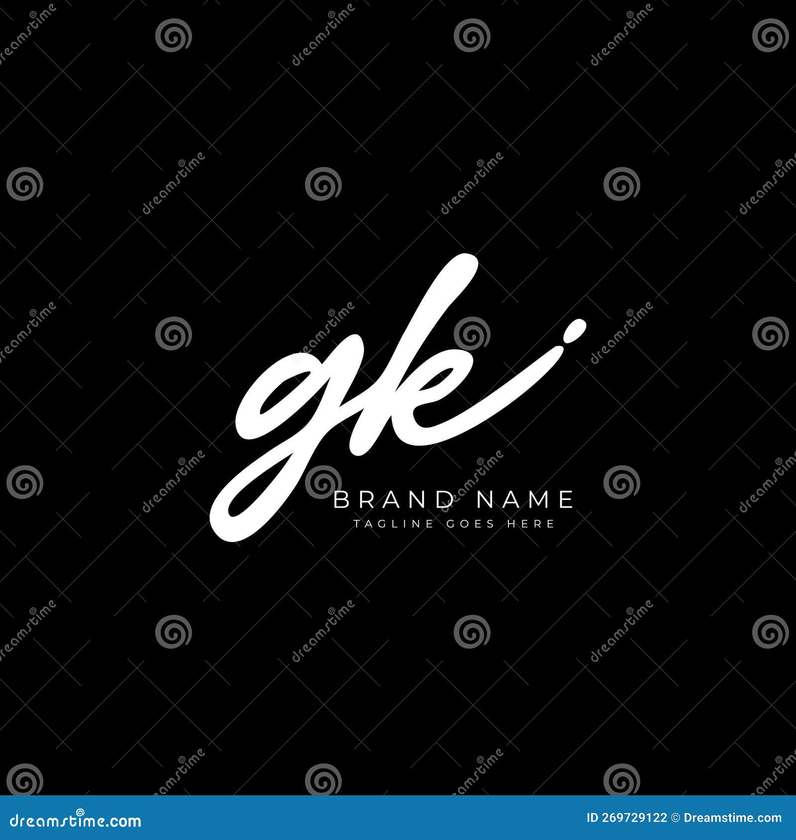G, K, GK Initial Letter Handwritten and Signature Vector Logo. Business ...