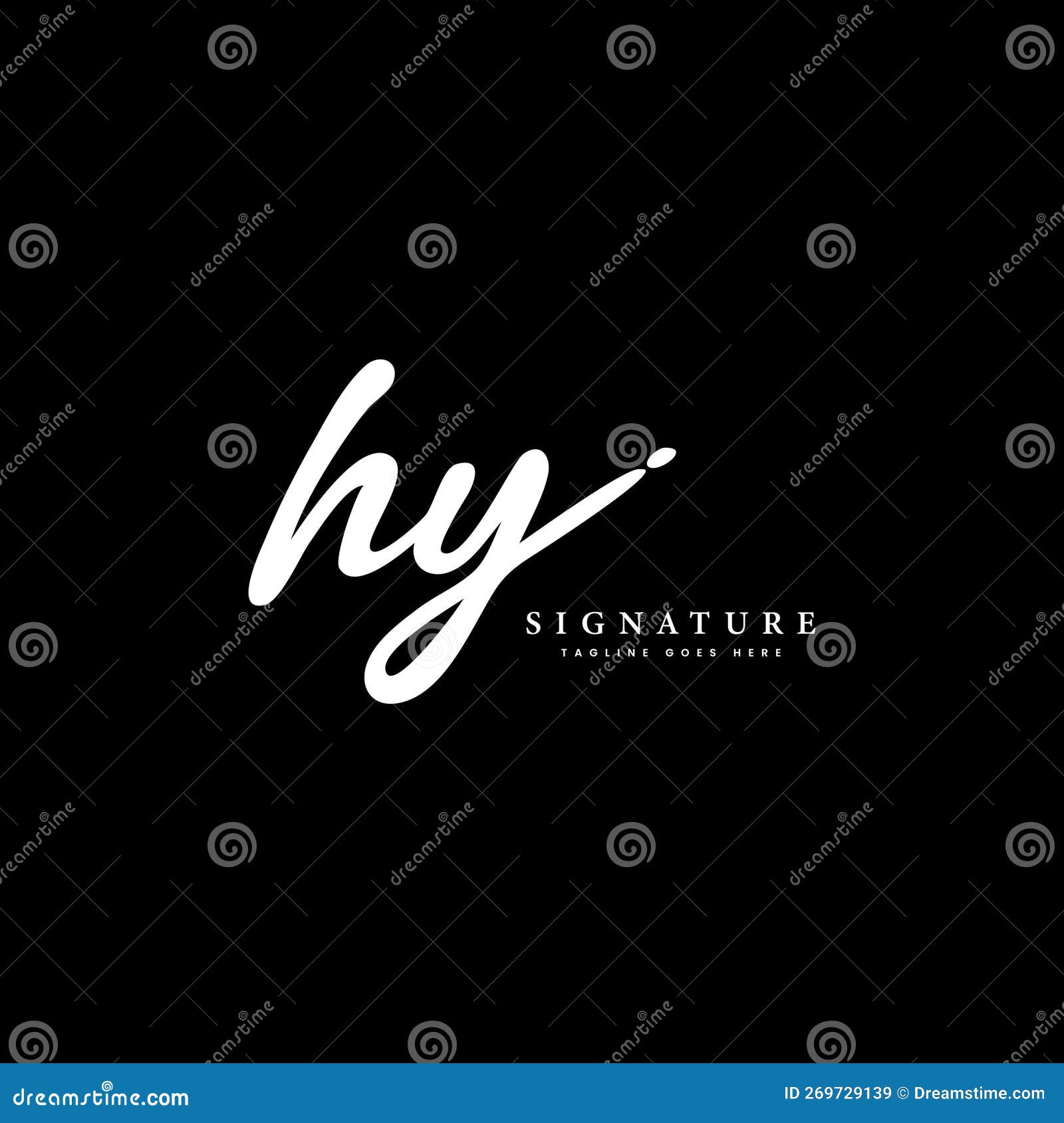 H, Y, HY Initial Letter Handwritten and Signature Vector Logo Stock ...