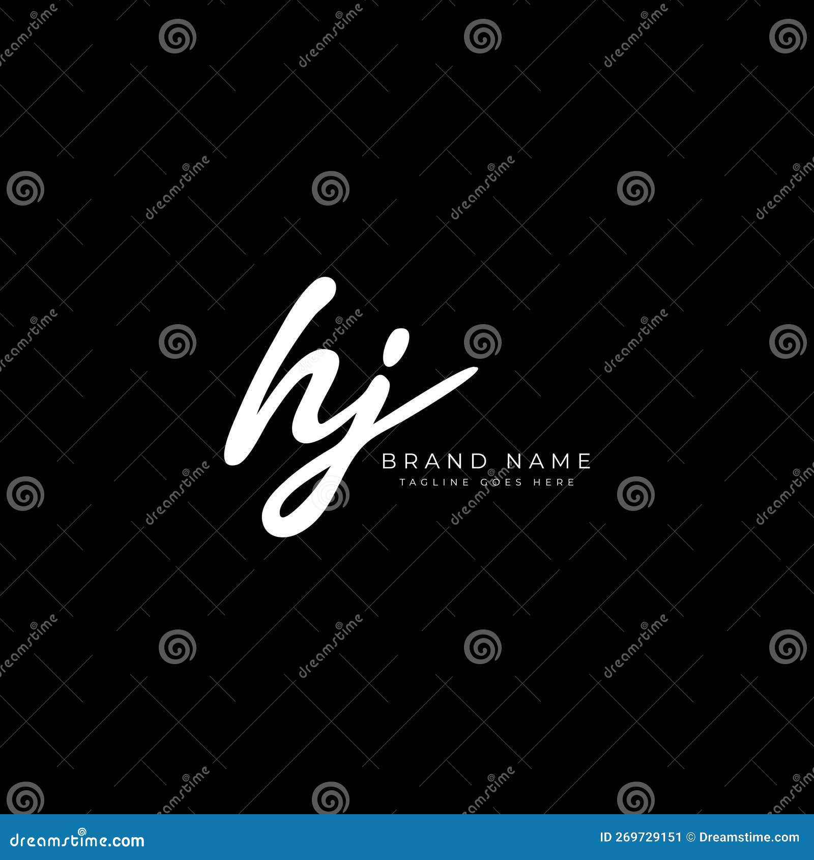 H, J, HJ Initial Letter Handwritten and Signature Vector Logo. Business ...