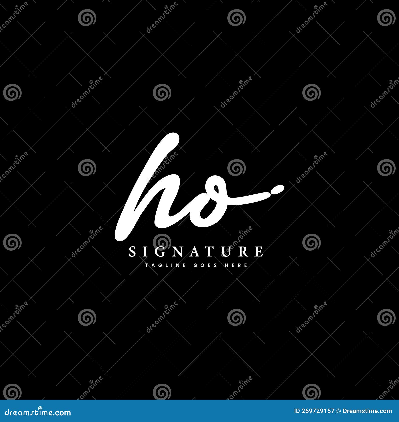 H, O, HO Initial Letter Handwritten and Signature Vector Logo. Business ...