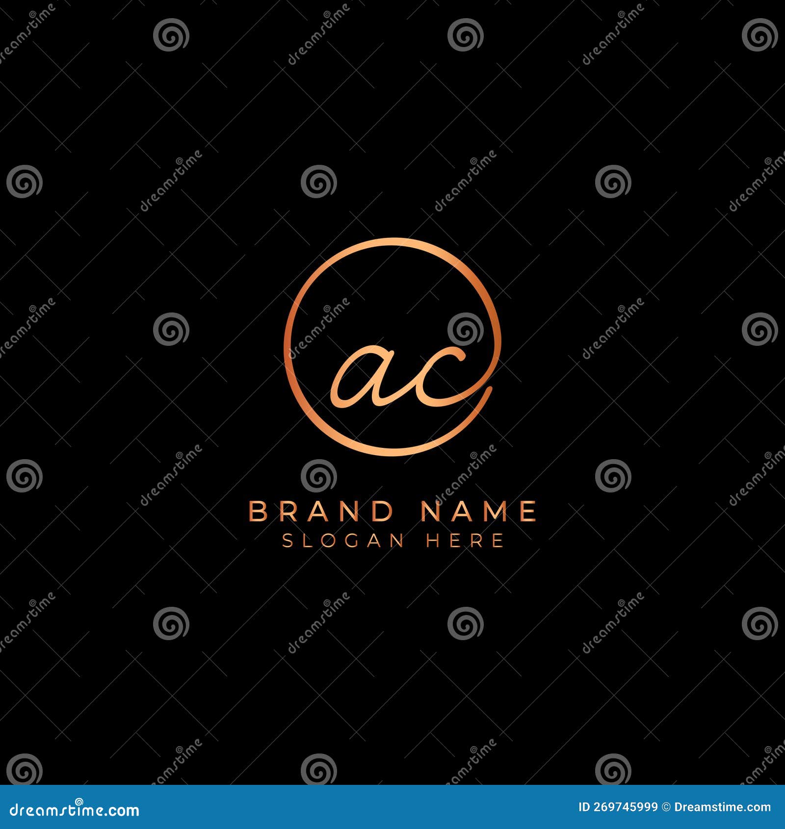 A, C, AC Initial Letter Handwritten and Signature Vector Logo. Business ...