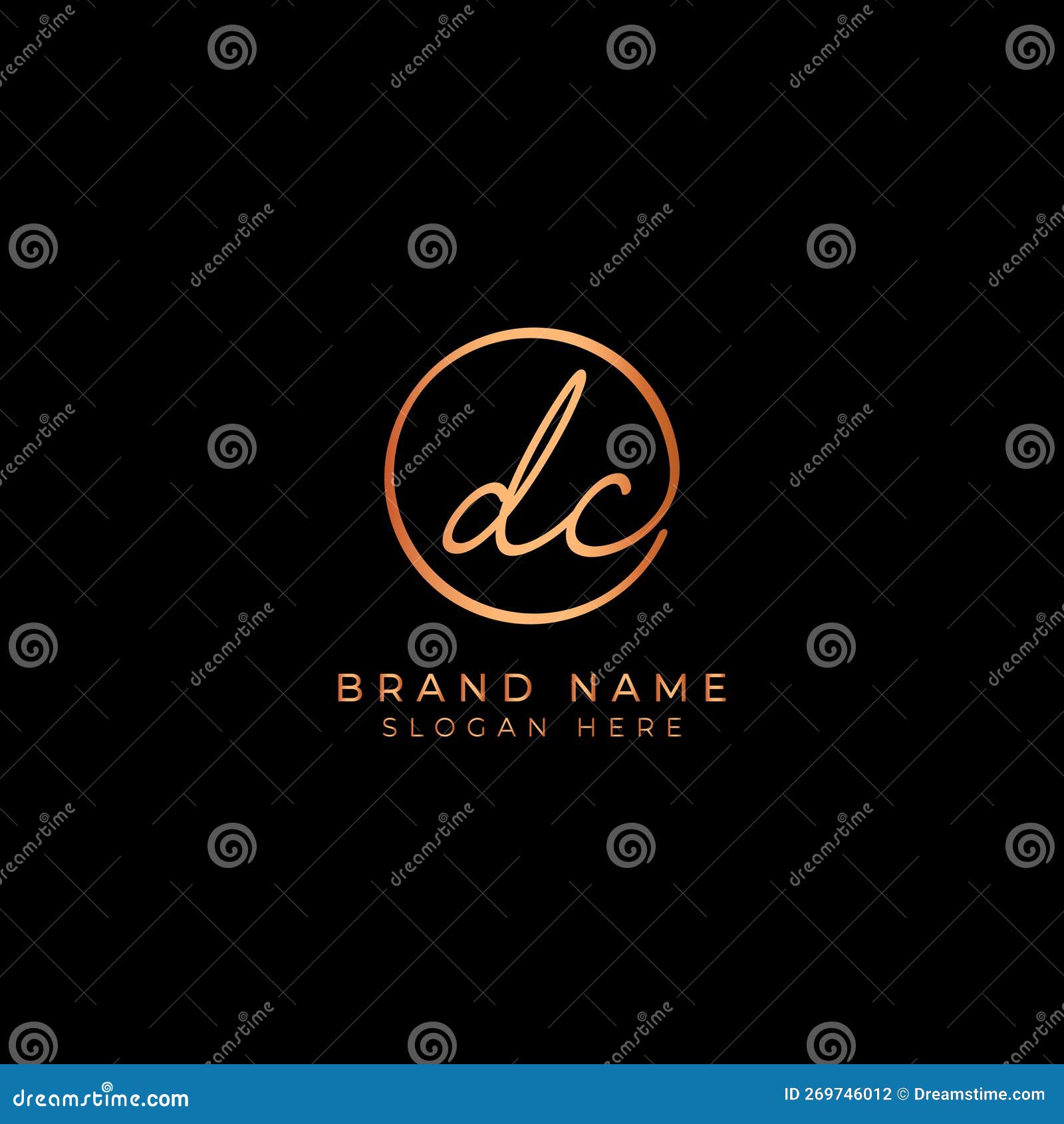 D, C, DC Initial Letter Handwritten and Signature Vector Logo. Business ...