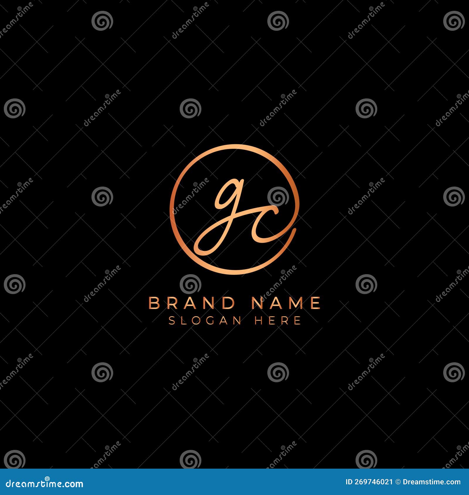 G, C, GC Initial Letter Handwritten and Signature Vector Logo. Business ...