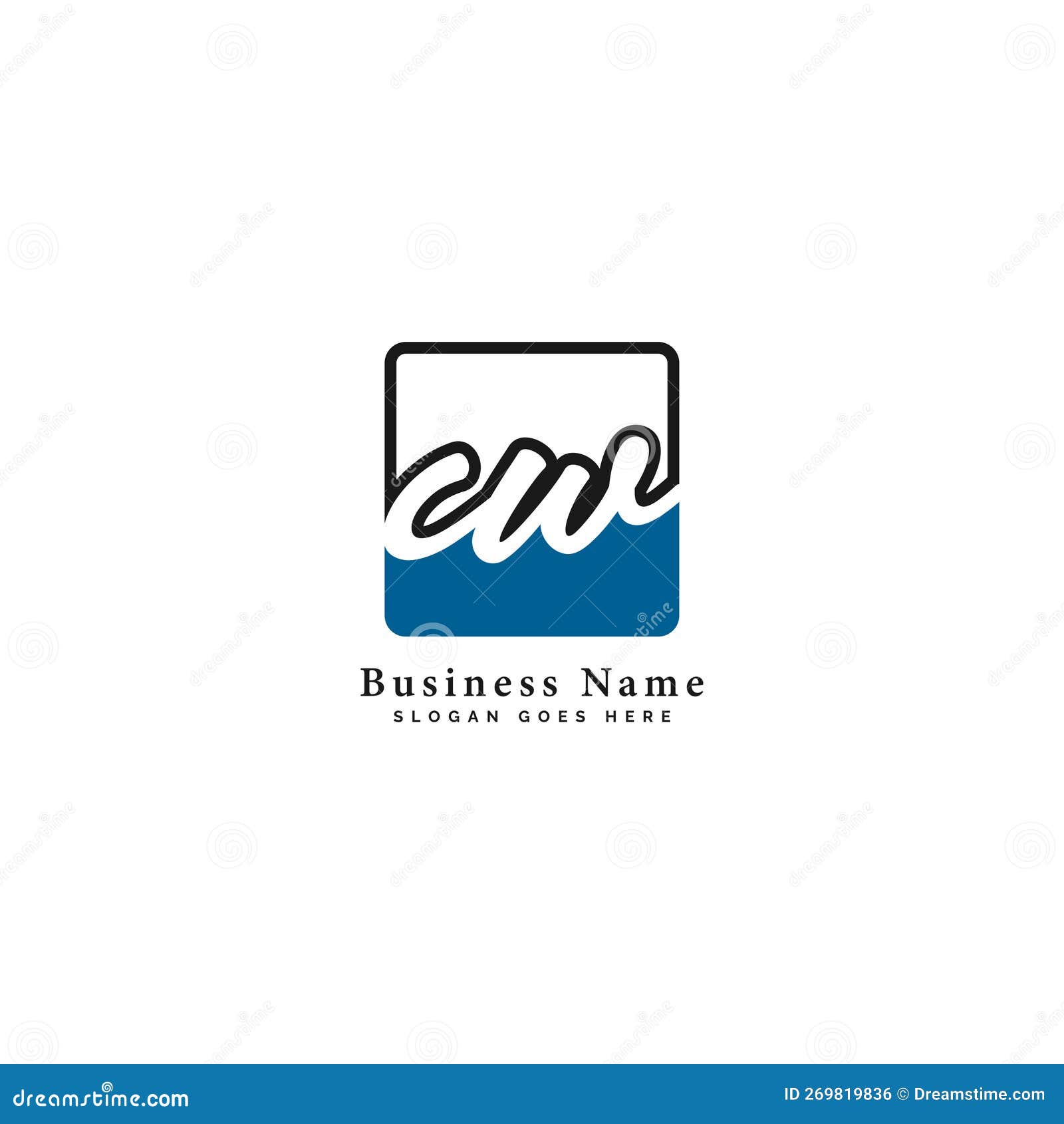 C, W, CW Initial Letter Handwritten and Signature Vector Image Template ...