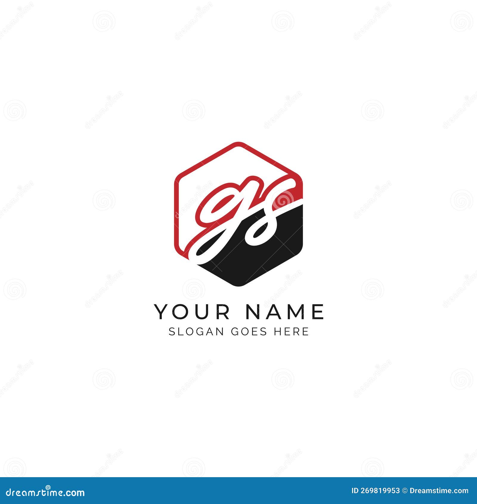 G, S, GS Initial Letter Handwritten and Signature Vector Image Template ...