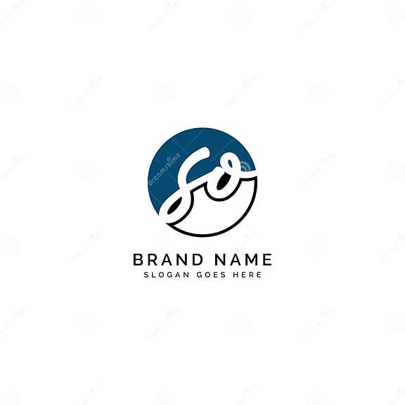 S, O, so Initial Letter Handwritten and Signature Vector Image Template ...