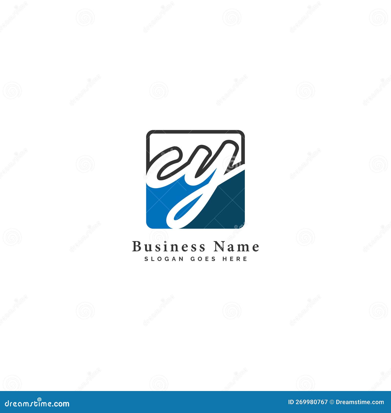 C, Y, CY Initial Letter Handwritten and Signature Vector Image Template ...