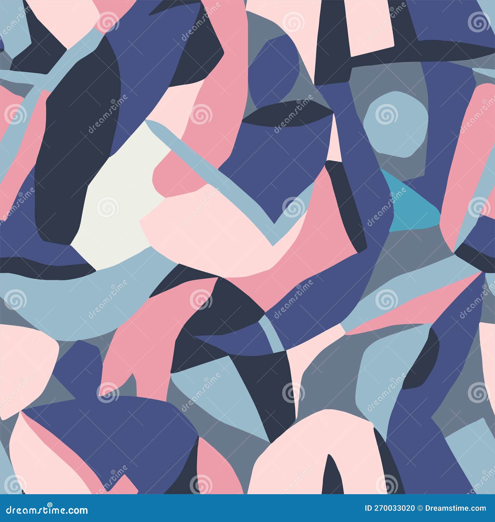 Vector Abstract Geometric Shapes Illustration Seamless Repeat Pattern ...