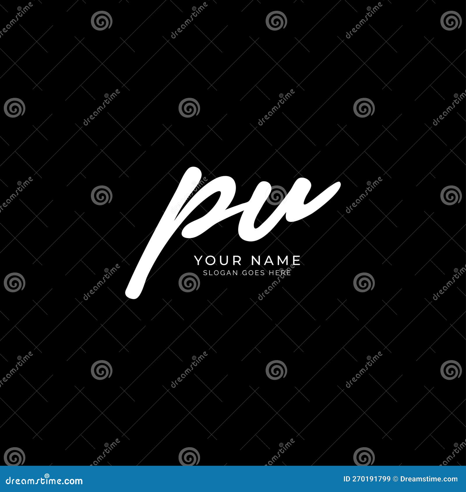 P, U, PU Initial Letter Handwriting and Signature Vector Logo Stock ...