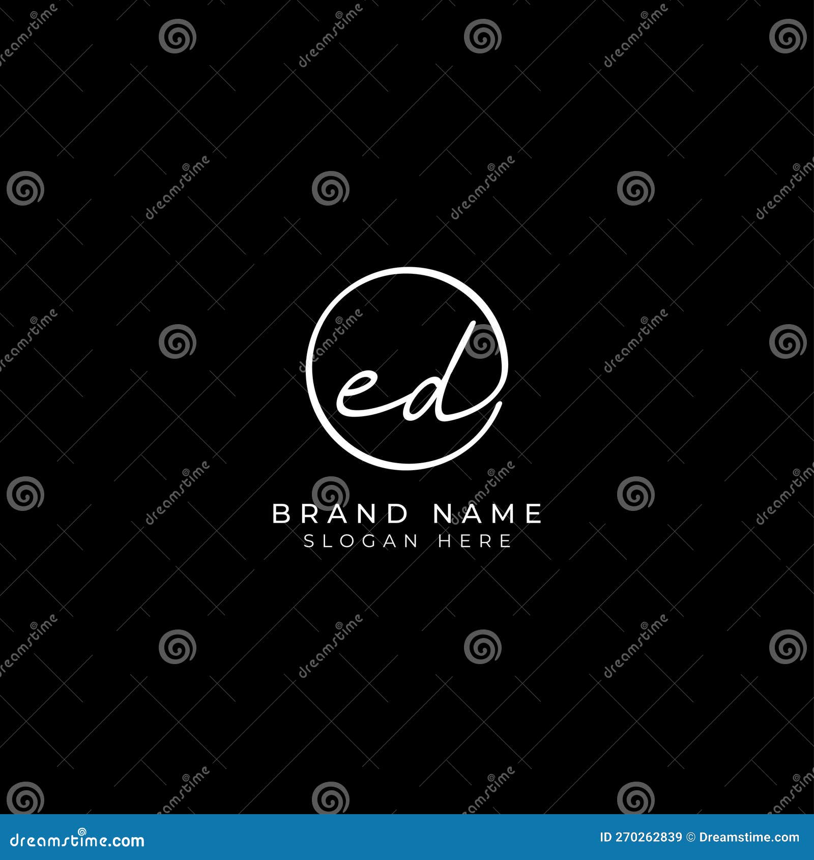 E, D, ED Initial Letter Handwritten and Signature Vector Logo. Business ...