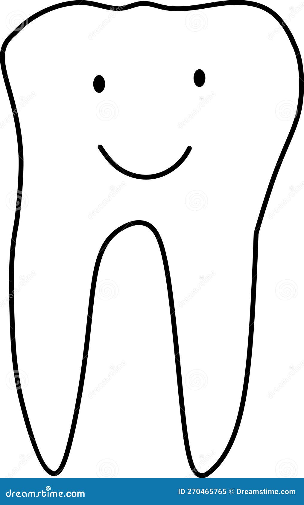 Healthy Human Tooth with a Smile Stock Vector - Illustration of human ...