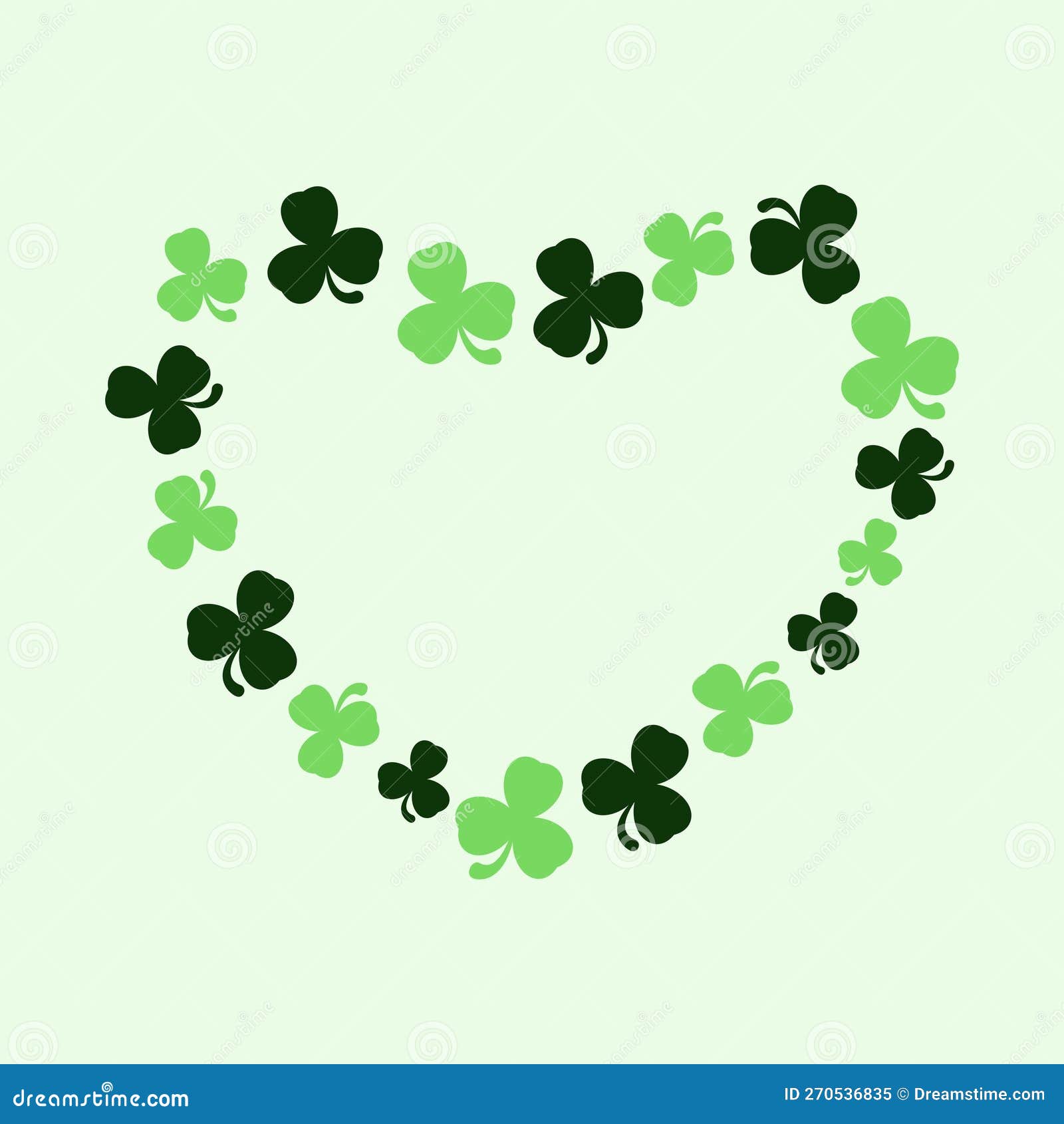 Shape of Heart with Shamrock Stock Vector - Illustration of textured ...