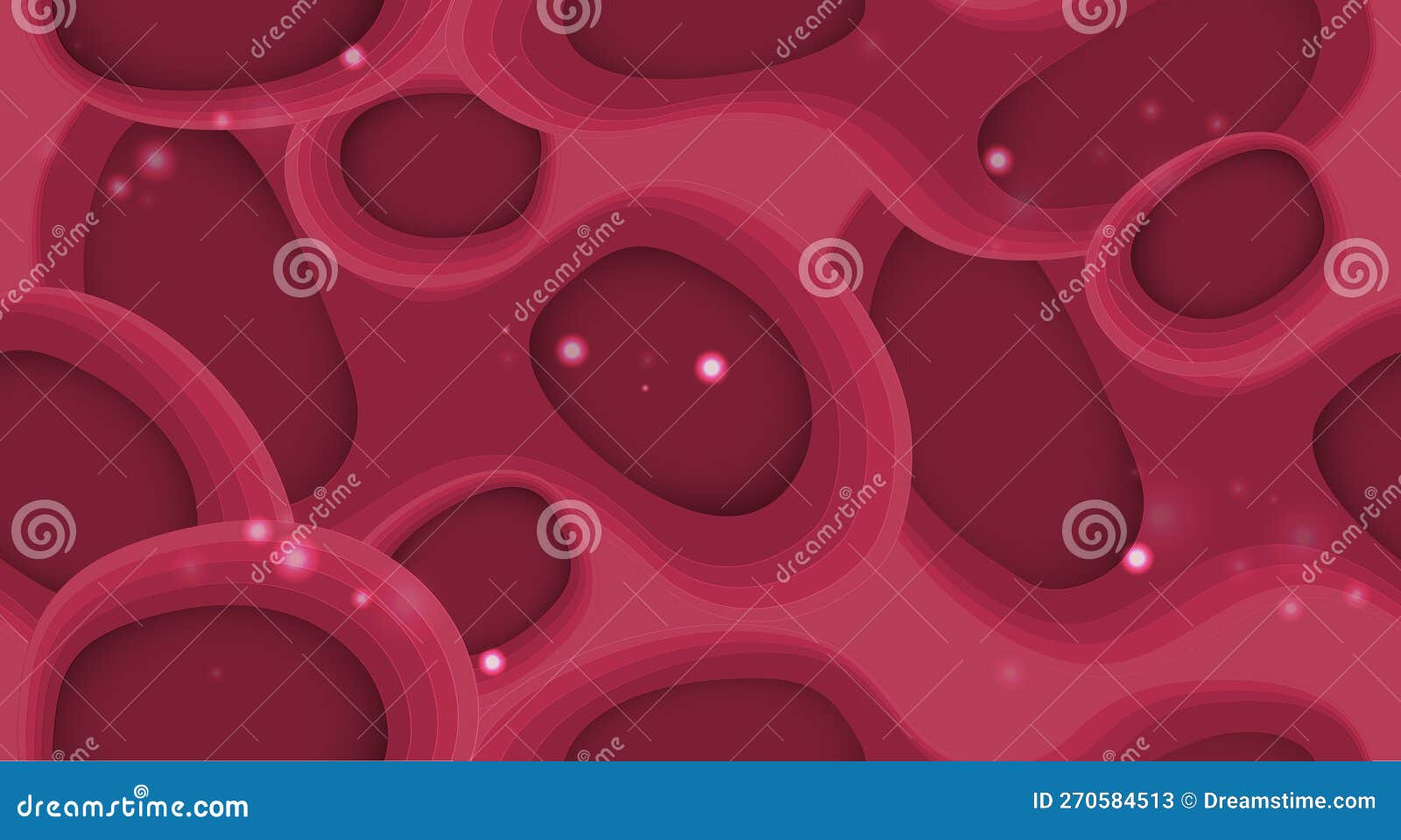 Seamless Crimson Pattern with Magical Dynamic Shapes and Sequins Stock ...