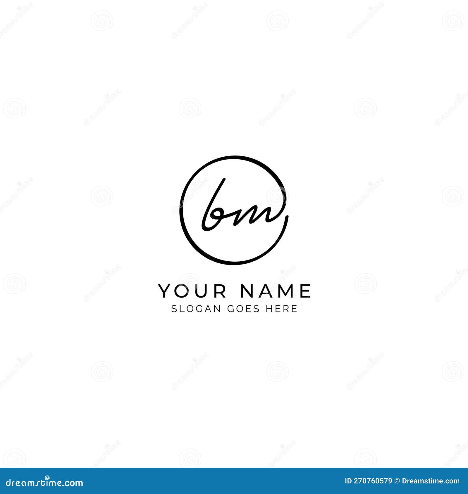 B, M, BM Initial Letter Handwritten and Signature Vector Logo. Business ...