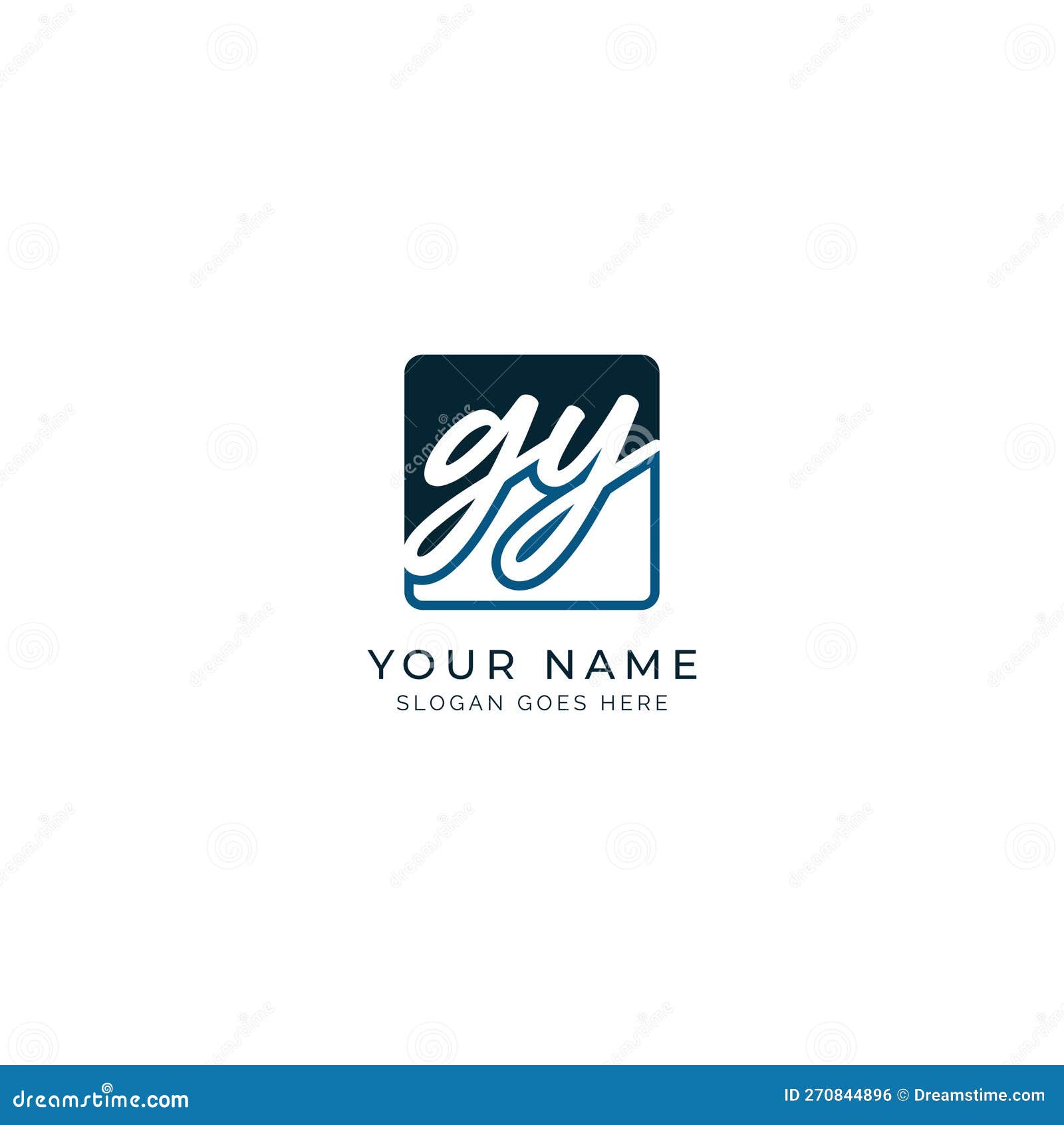 G, Y, GY Initial Letter Handwritten and Signature Vector Image Template ...