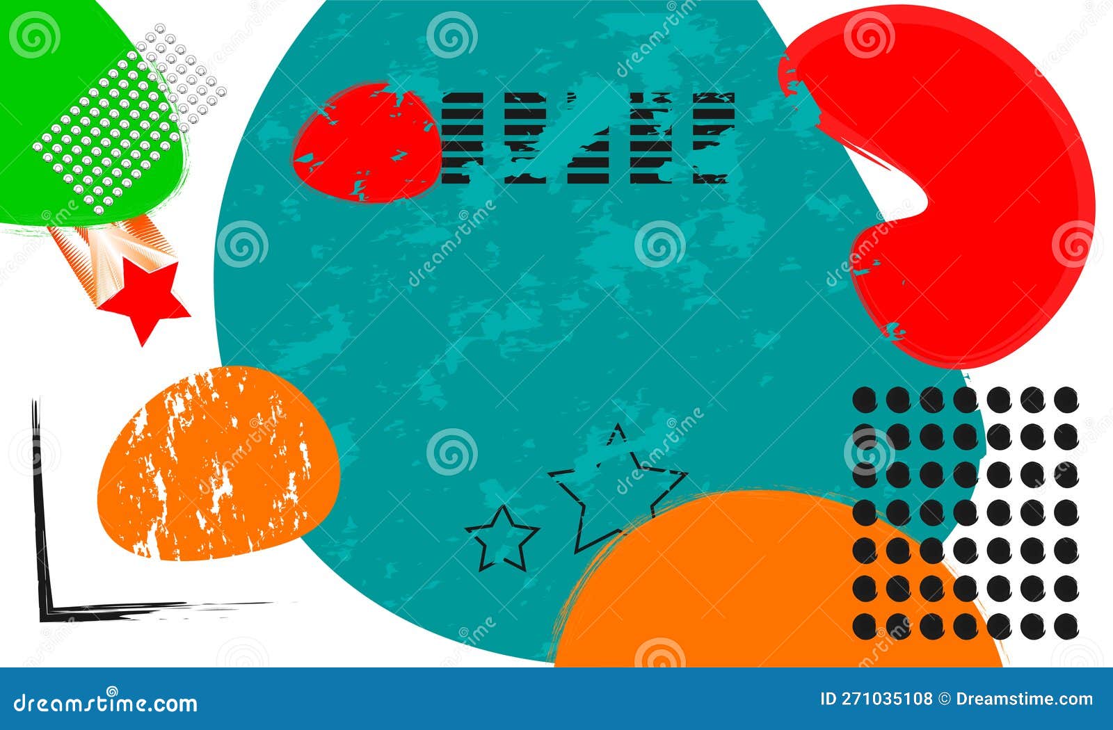 Background of Geometric Shapes and Spots Stock Illustration ...