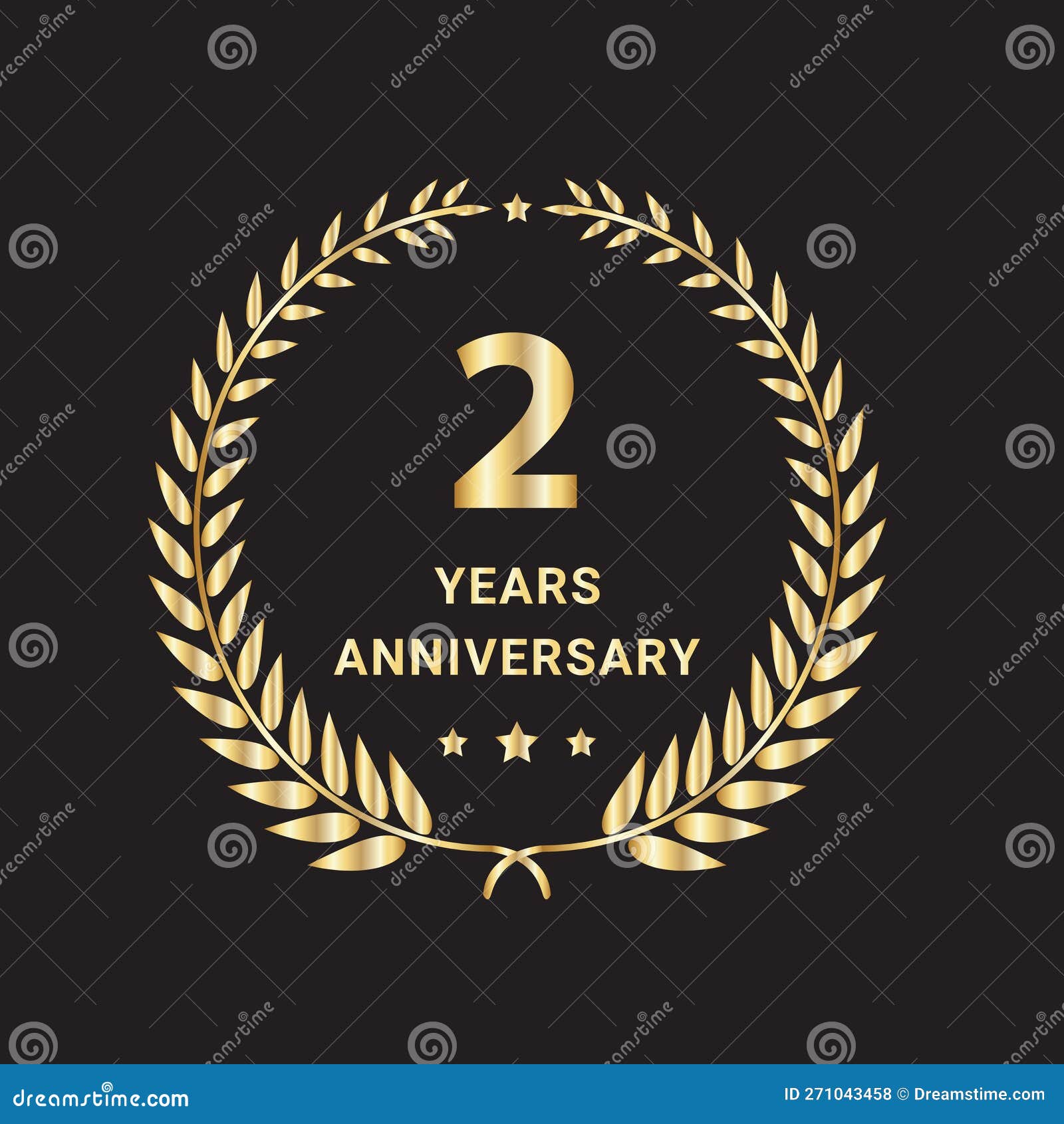 2th Years Anniversary Logo, Icon and Vector Design. 2 Years Anniversary ...