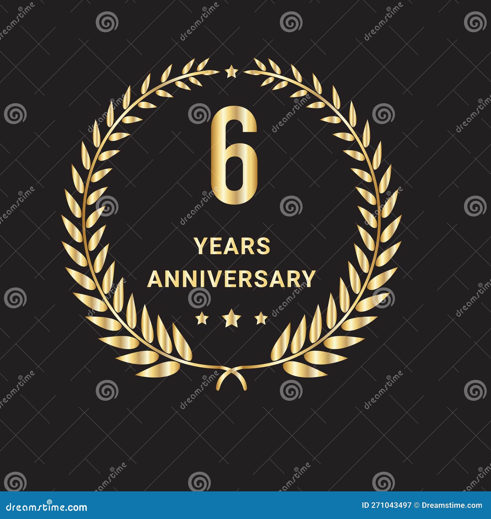 6th Years Anniversary Logo, Icon and Vector Design. 6 Years Anniversary ...