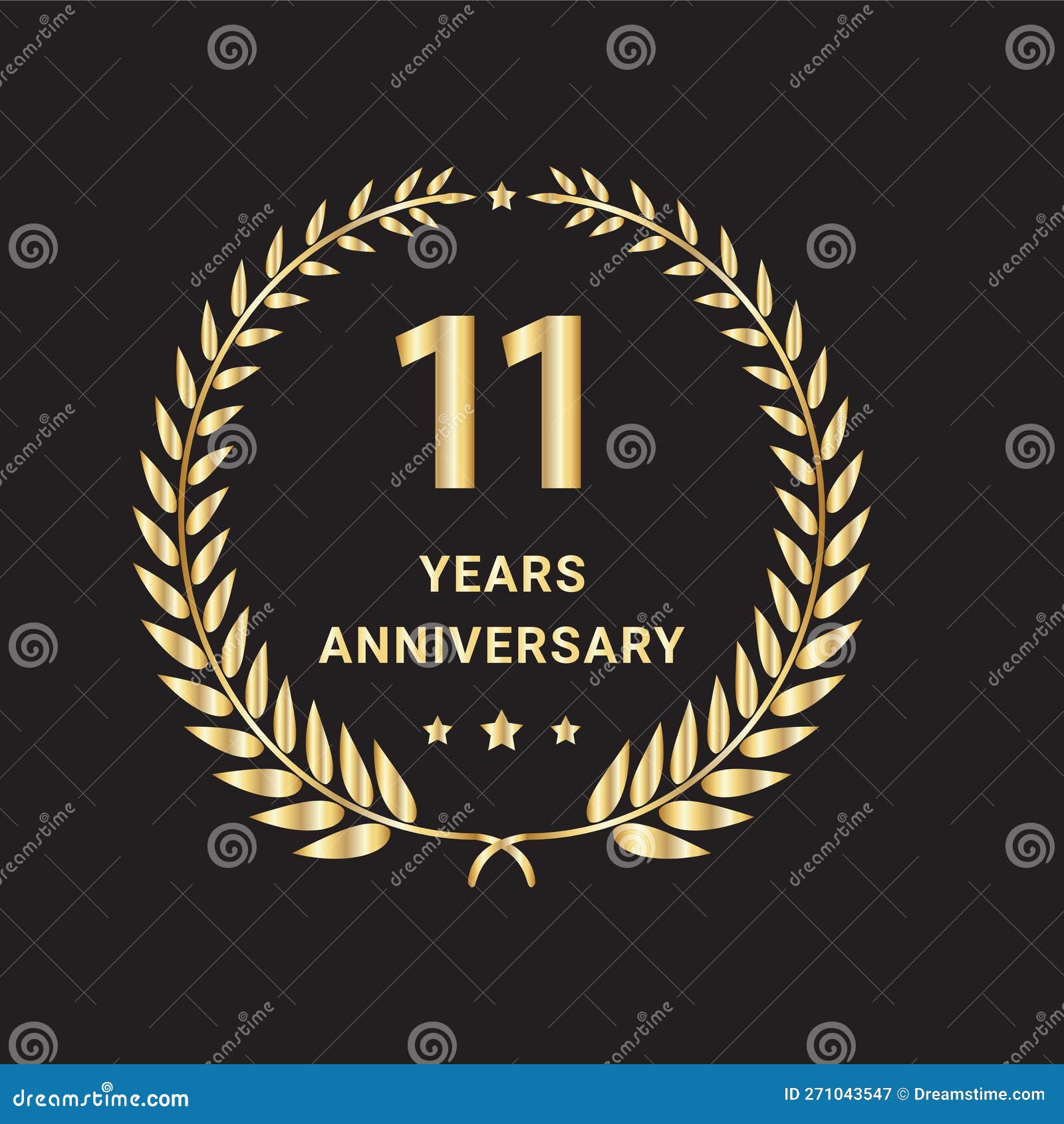 11th Years Anniversary Logo, Icon and Vector Design. 11 Years ...