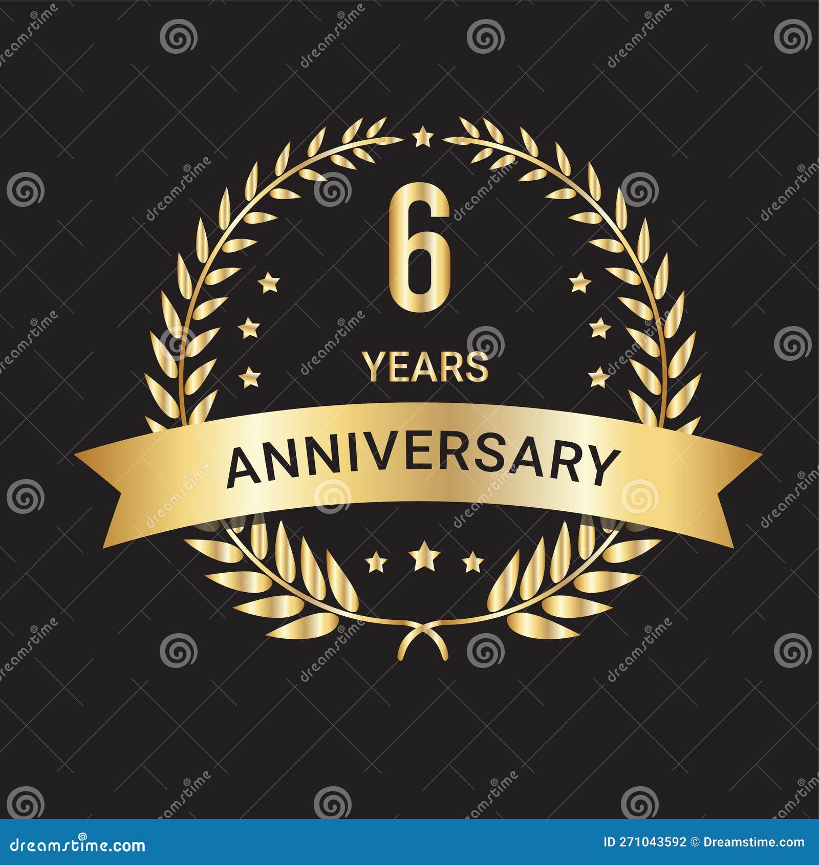 6th Years Anniversary Logo, Icon and Vector Design. 6 Years Anniversary ...
