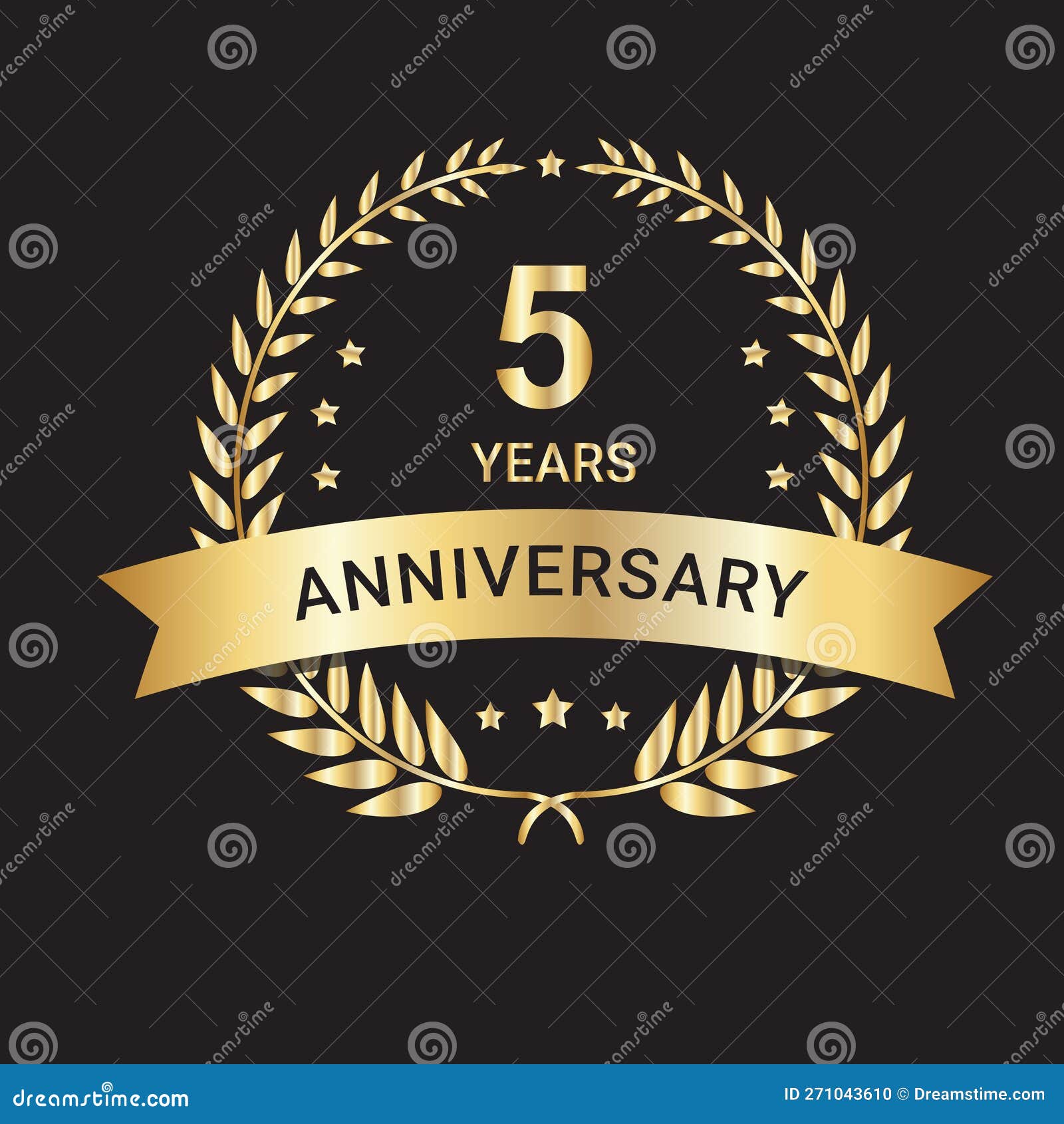 5th Years Anniversary Logo, Icon and Vector Design. 5 Years Anniversary ...