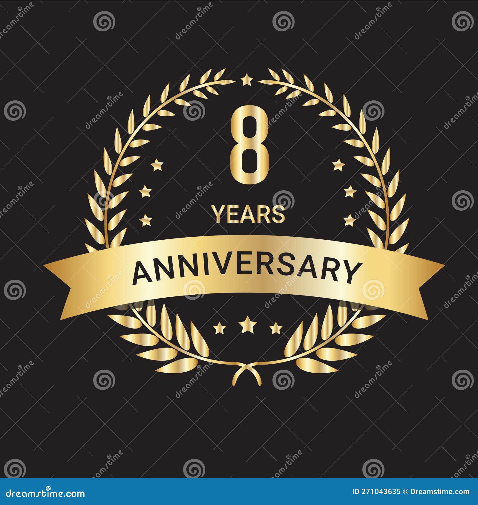 8th Years Anniversary Logo, Icon and Vector Design. 8 Years Anniversary ...