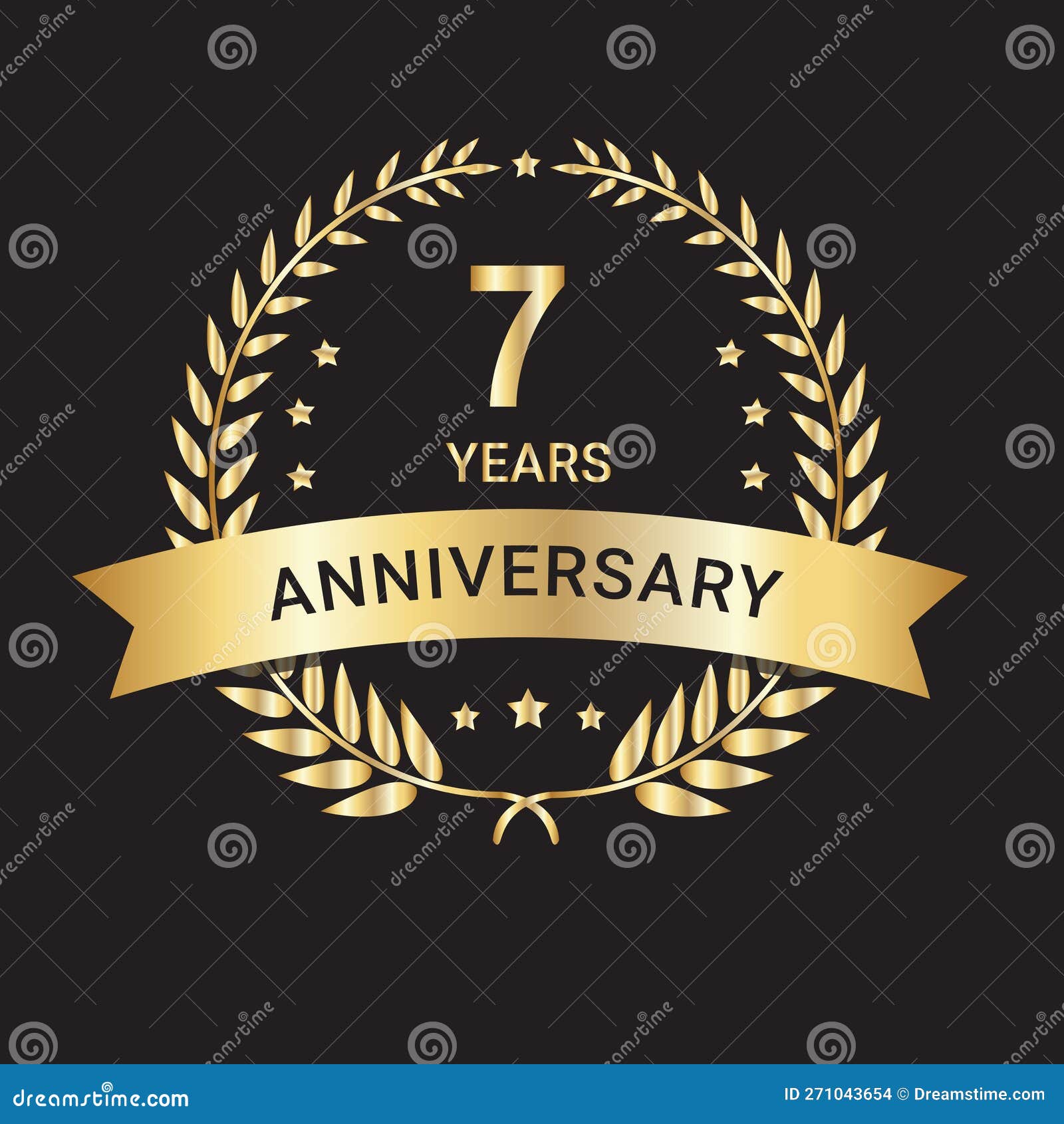 7th Years Anniversary Logo, Icon and Vector Design. 7 Years Anniversary ...