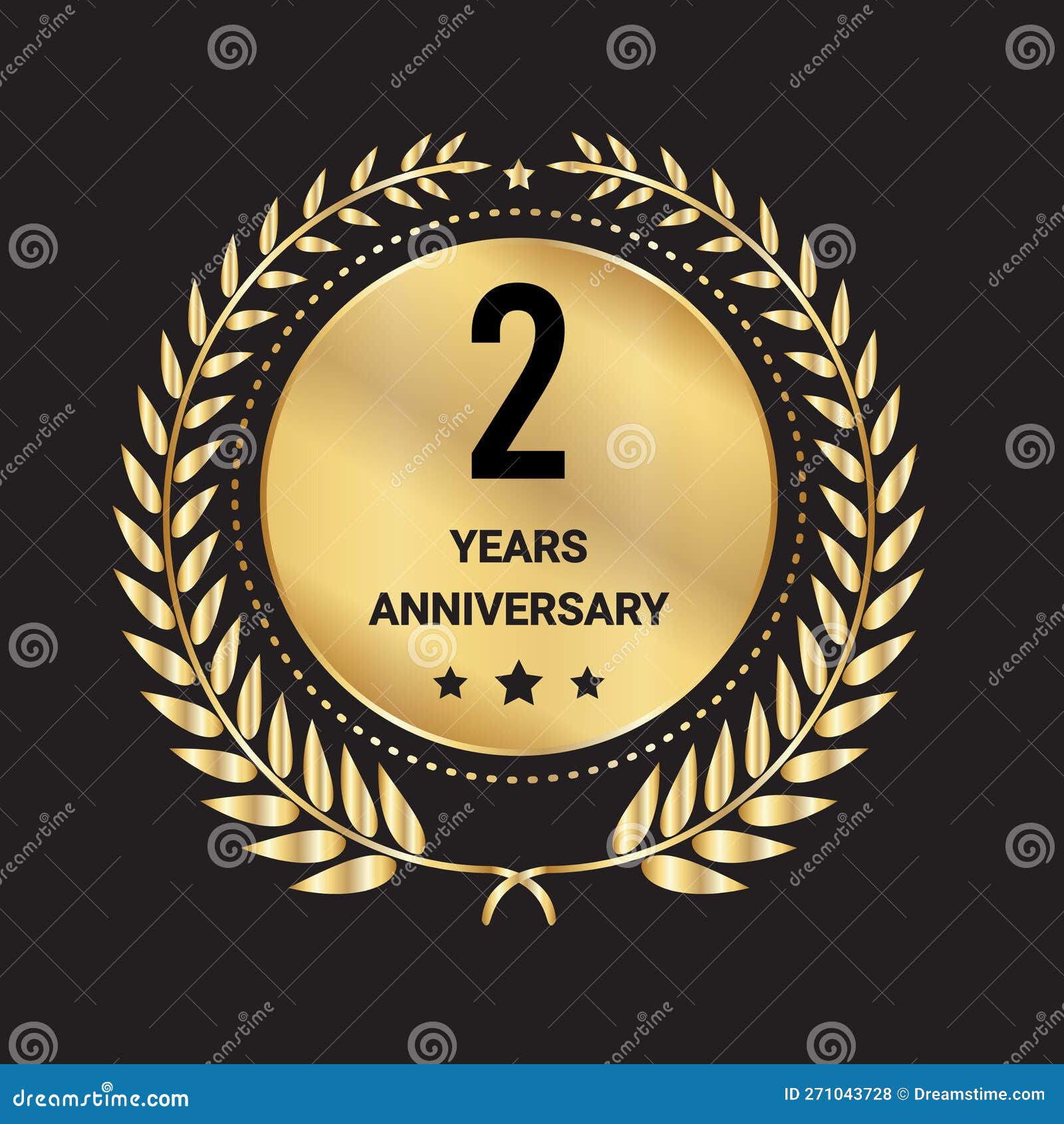 2nd Years Anniversary Logo, Icon and Vector Design. 2 Years Anniversary ...